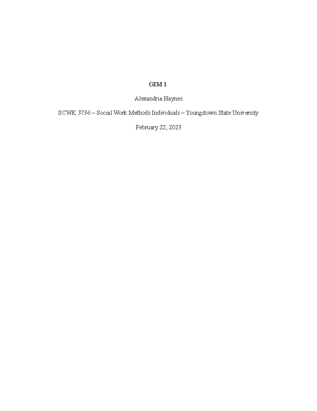 GIM 1: Analyzing the Generalist Intervention Model in Social Work - Studocu