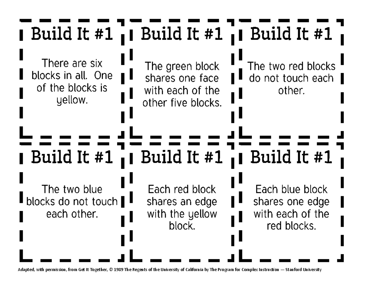 Build It Cards - CHEM 121 - Studocu