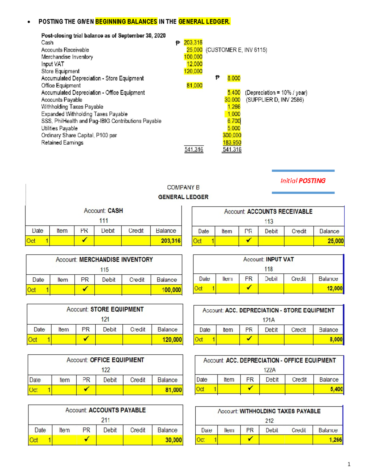 Company B - Bookkeeping Review Exam Answer Key (Final Exam) - Studocu