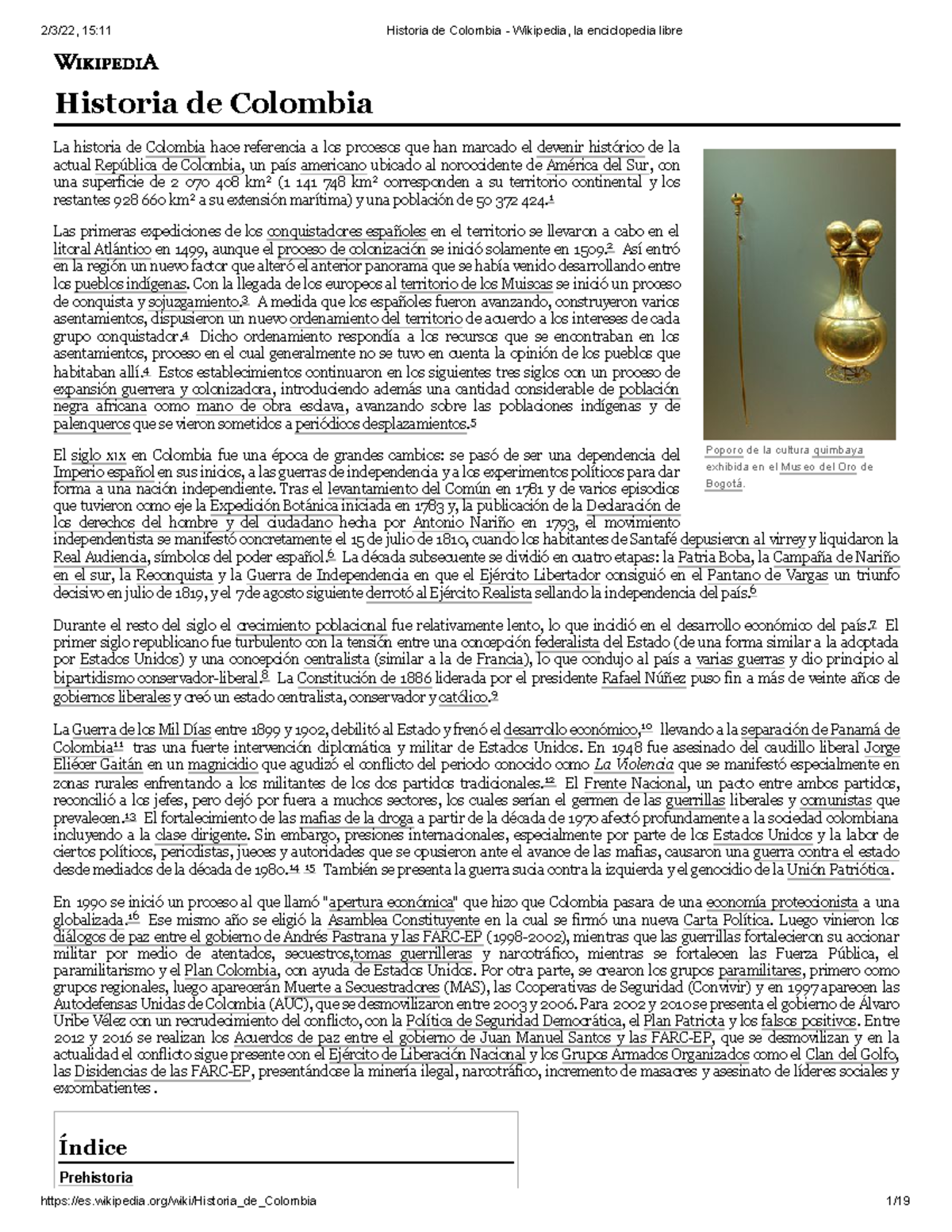 Historia de Colombia en principio - Poporo de la cultura quimbaya ...
