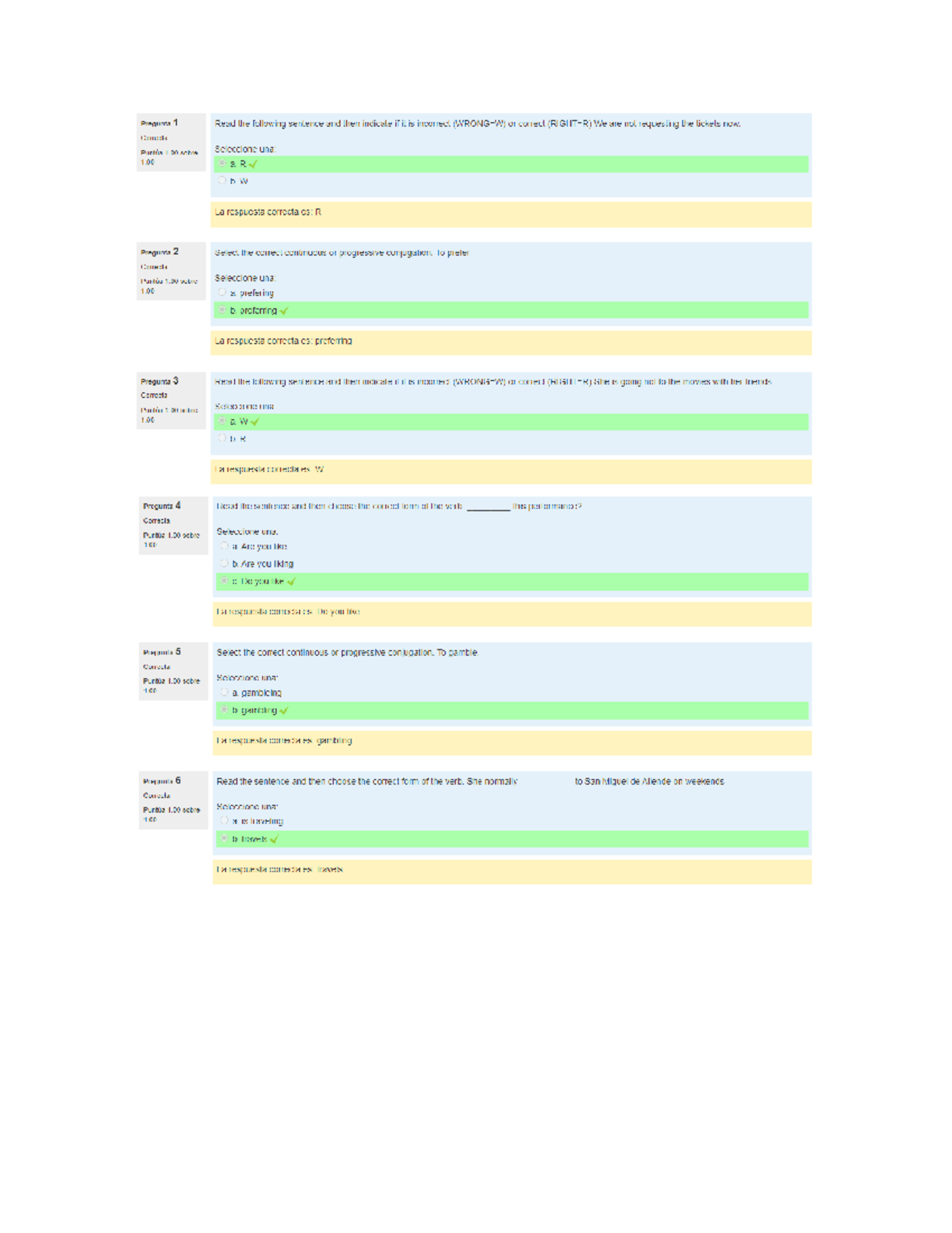 Assignment 7 Questionnaire U4: Verb Conjugation Practice Questions ...