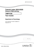 HMPYC80 - Unisa - Research Methodology - Studocu