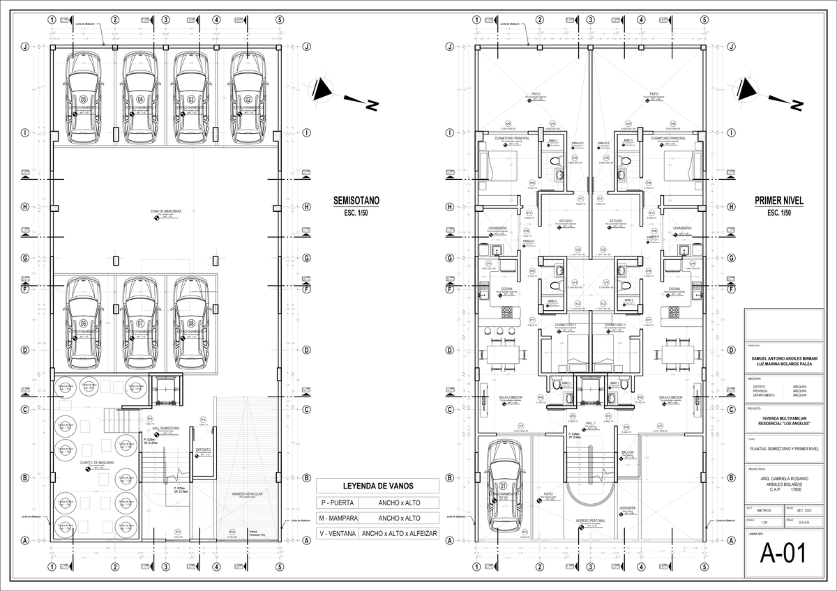 A1 - Planos de ejemplo diseño - 02 05 03 04 06 08 07 ZONA DE MANIOBRAS ...