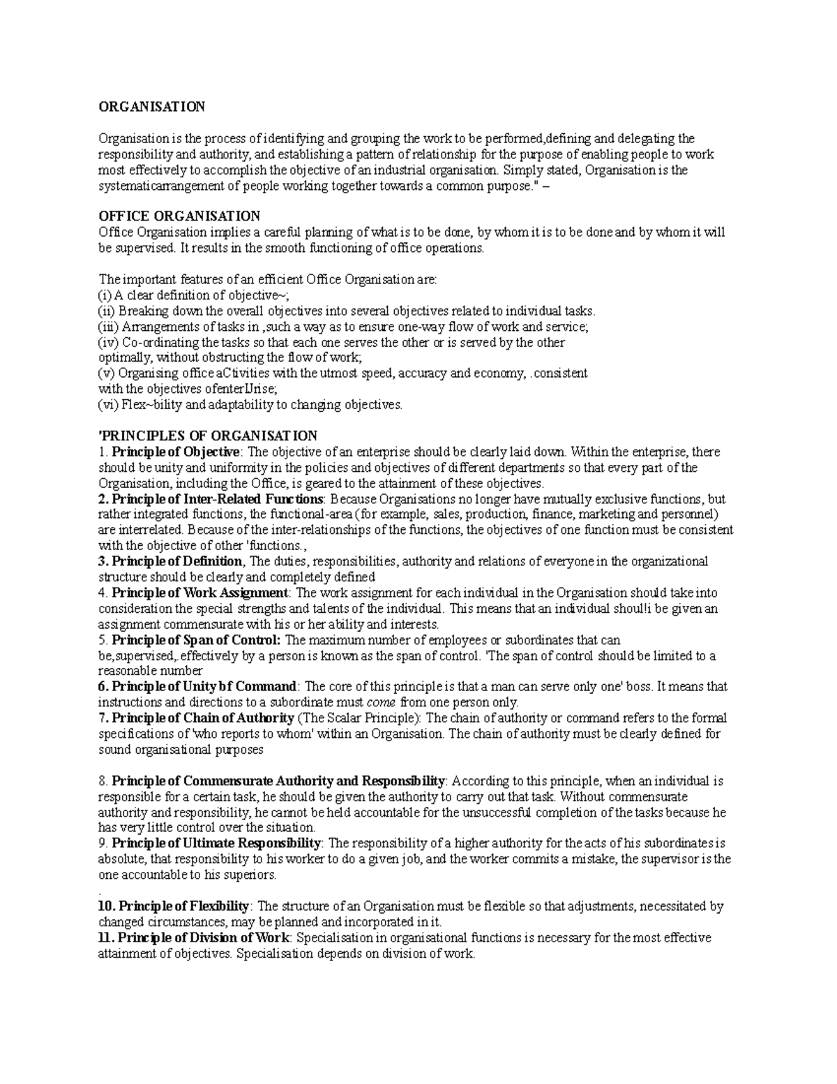 Topic 3: Office Organization Techniques and Principles - Management 101 ...