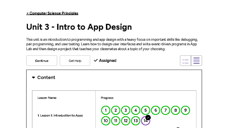 CSP Unit 3: Intro to App Design & Programming Skills - Studocu
