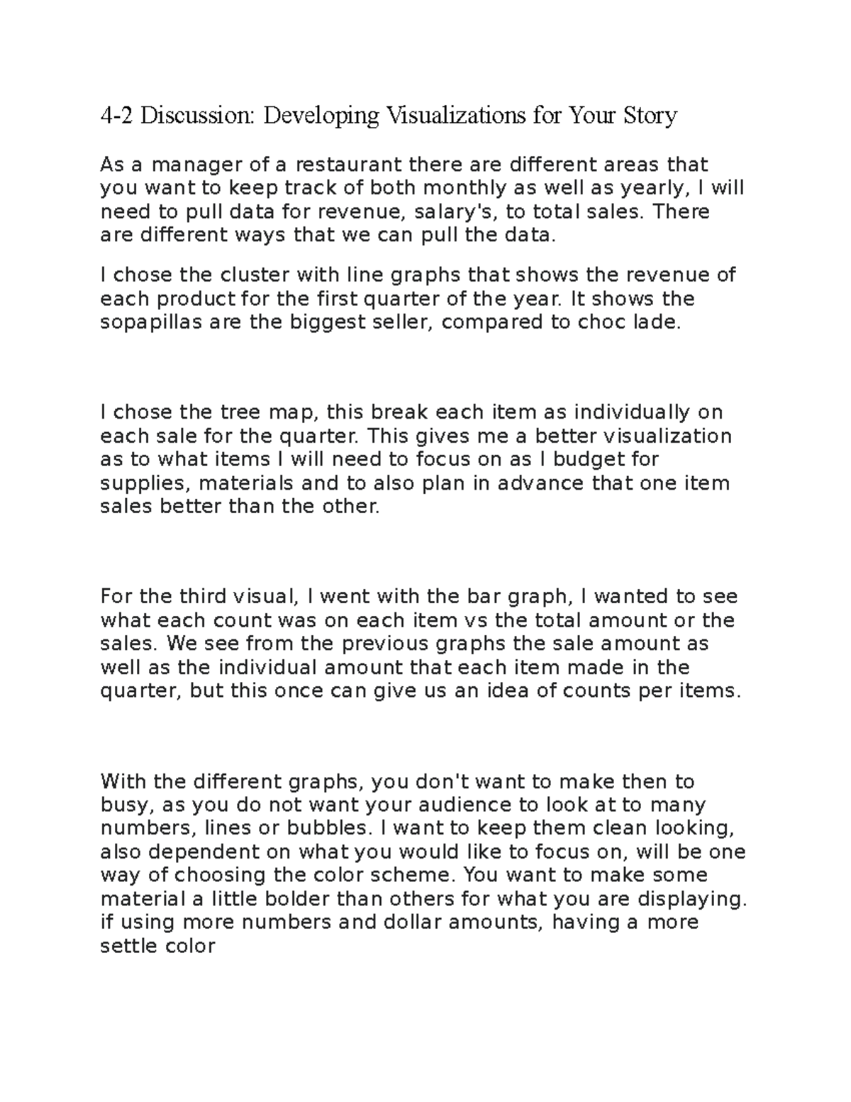 DB 4 Visualization Techniques for Effective Storytelling - Studocu