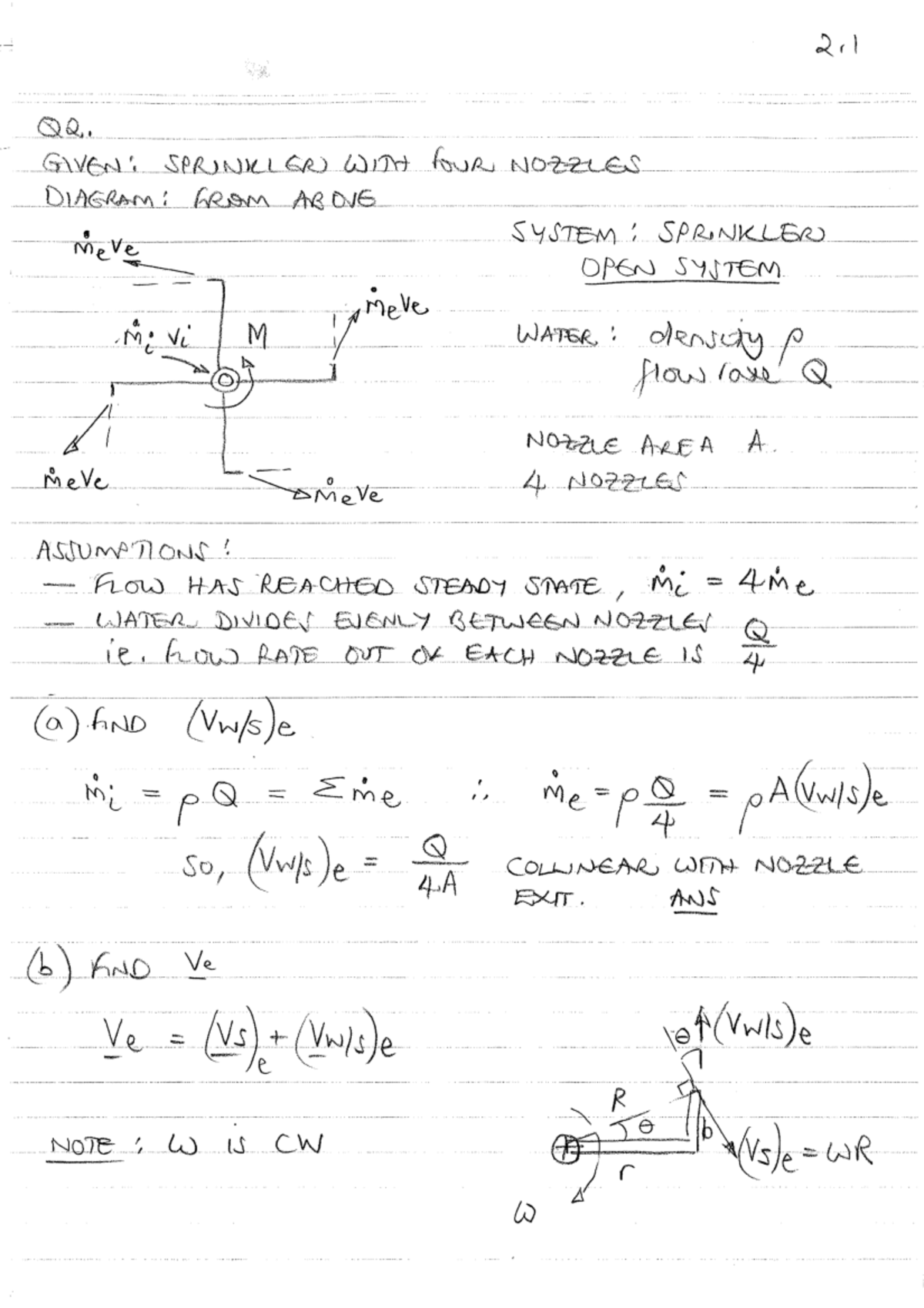 ENSC2004 Problem Sheet 2: Sprinkler System Analysis and Solutions - Studocu