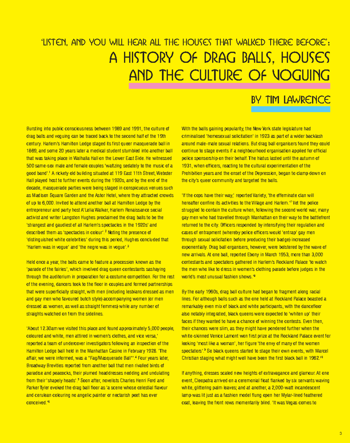 A Cultural Journey Through Drag Balls and Voguing History - Studocu
