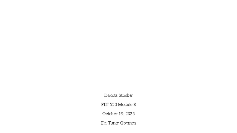 Effect of Call Options on Stock Price - FIN 550 Module 8 - Studocu