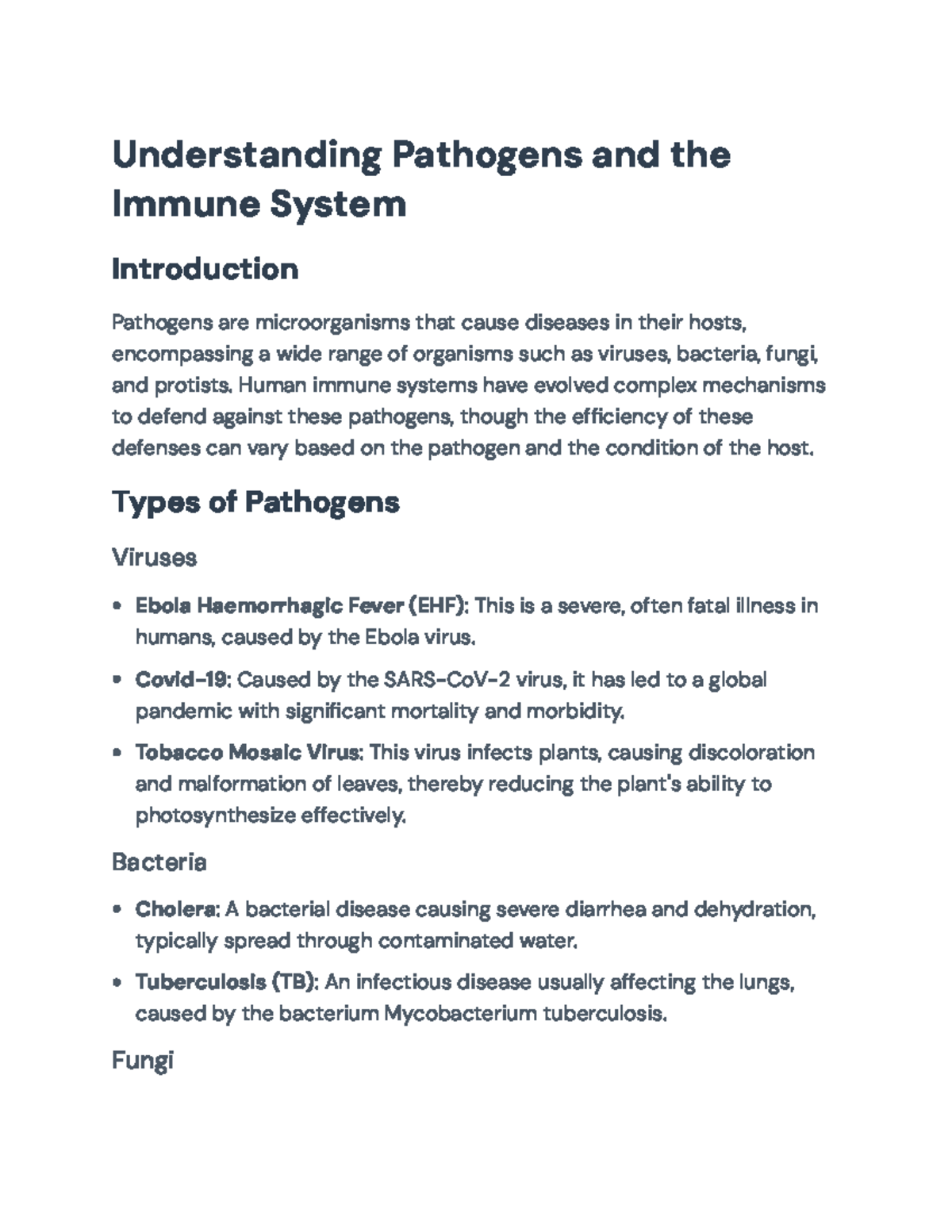 Understanding Pathogens and Human Immune System: Key Insights ...