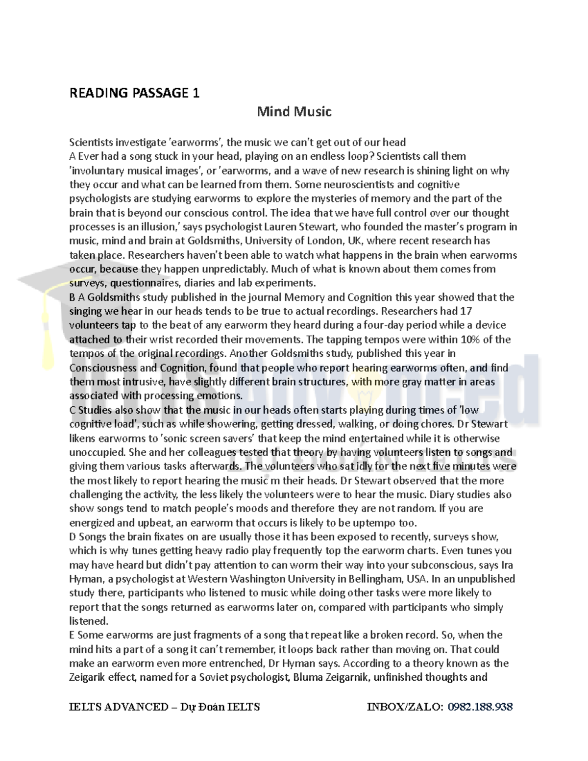 IELTS ADVANCED Test 11 Reading Passage Analysis and Summary - Studocu