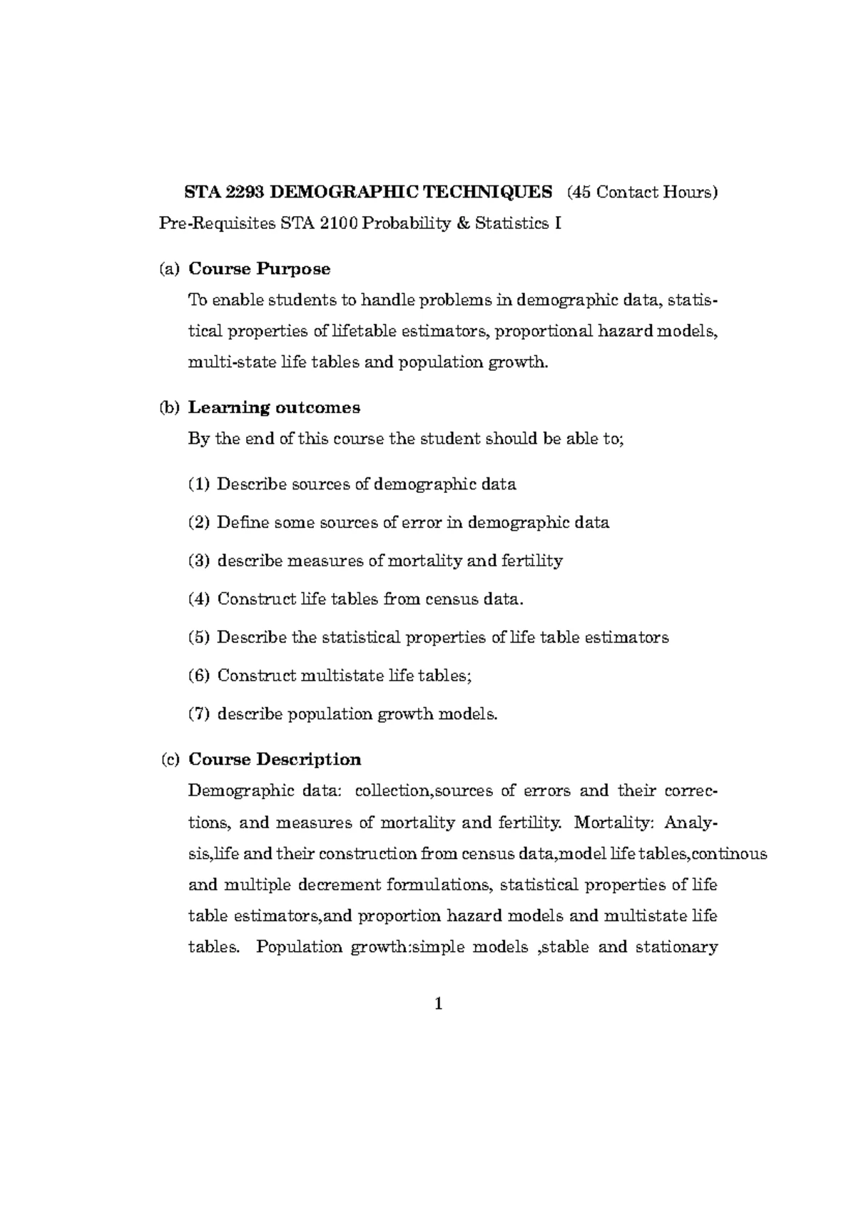 Statistical Programming STA 2205 - Actuarial science - Studocu