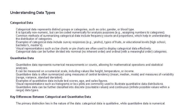 WGU D772 Statistical Data Literacy - Section 2 Study Guide on Data ...