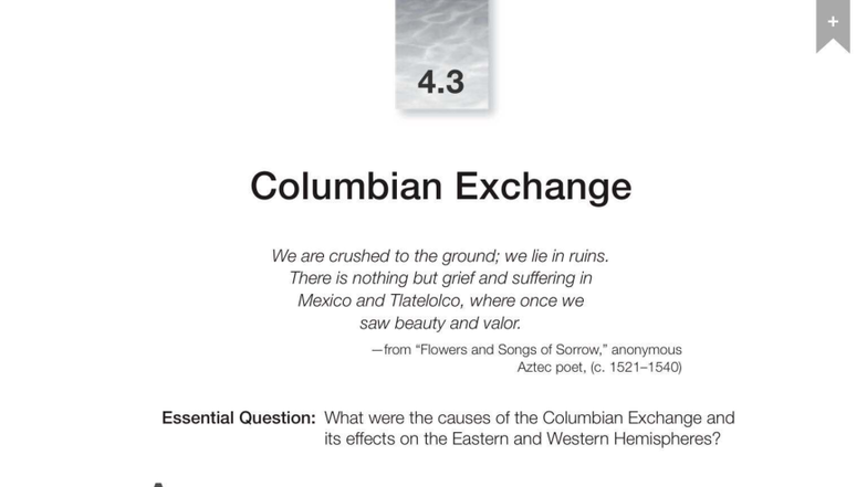 Amsco 4.3 & 4.4 Notes: The Columbian Exchange & Maritime Empires - Studocu