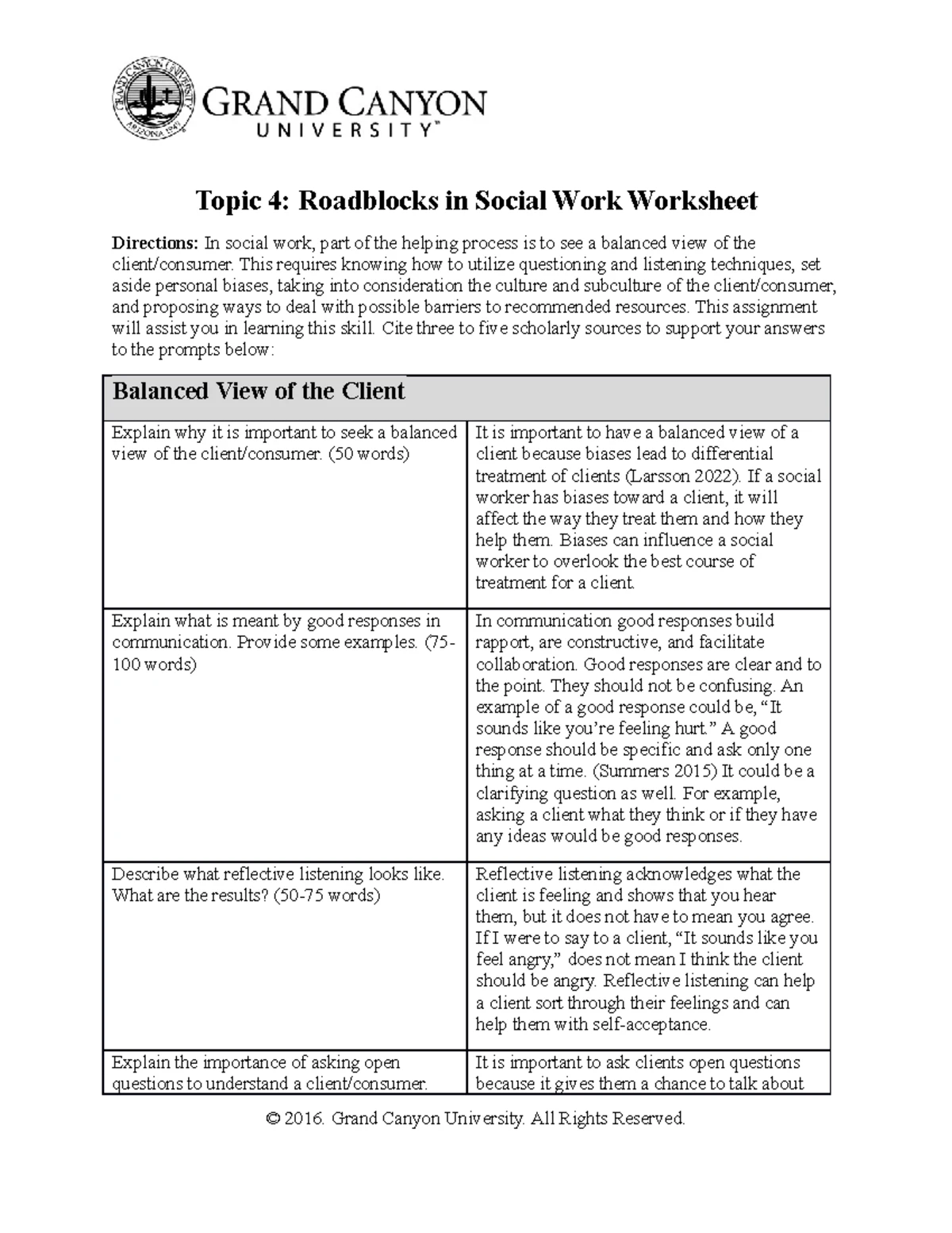SOC-445 Cultural Competence in Social Work Worksheet Guidelines - Studocu