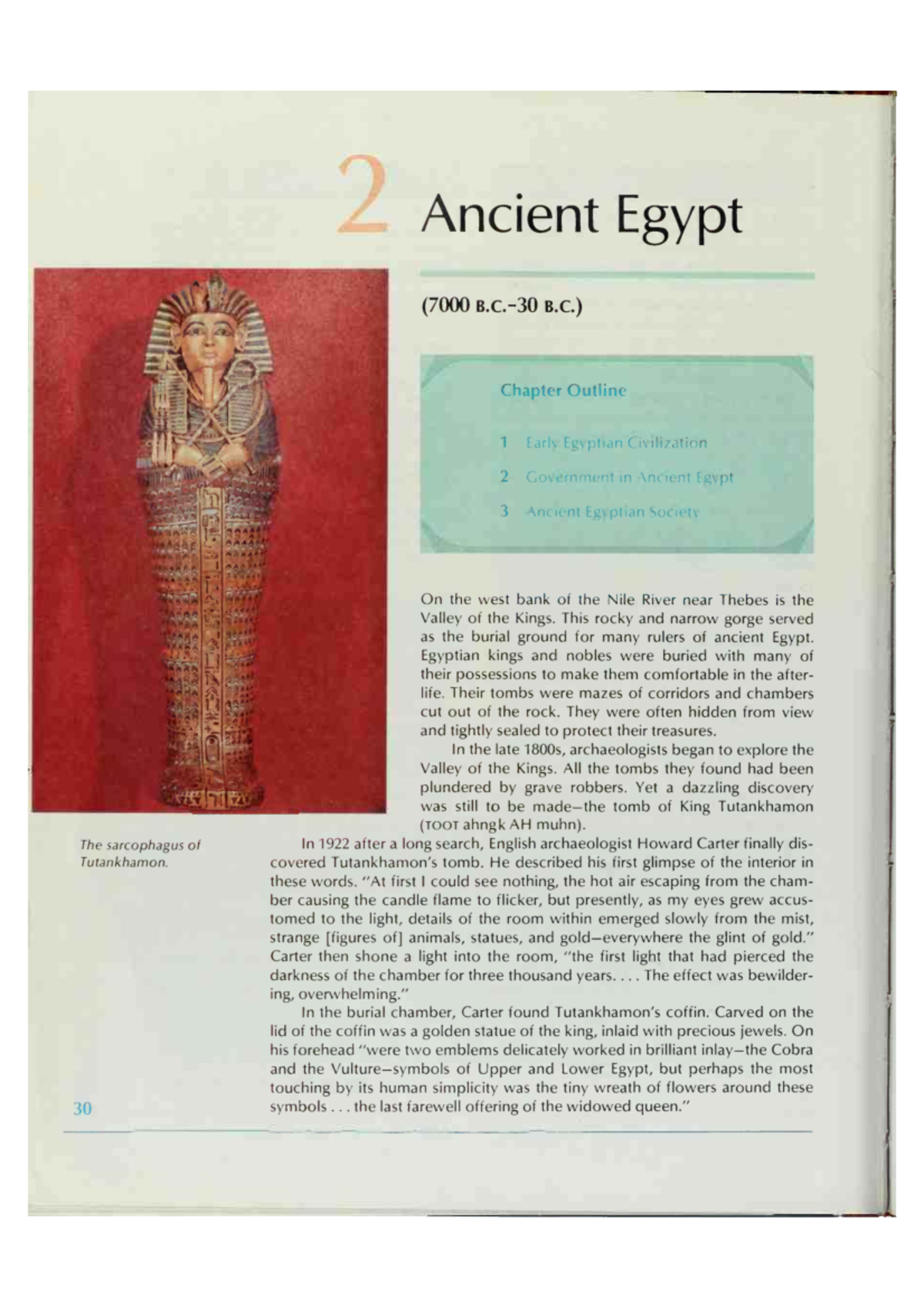 Egyptian Civilization: Chapter Outline on Ancient Egypt's Society and ...