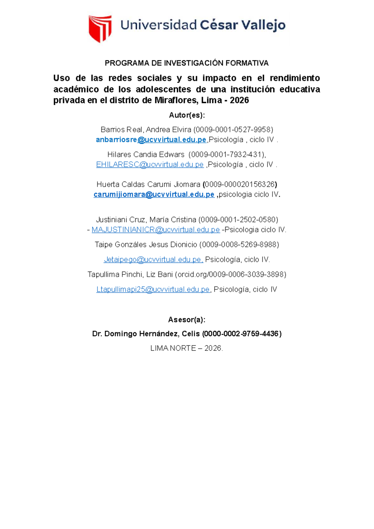 Uso de Redes Sociales y Rendimiento Académico en Adolescentes ...