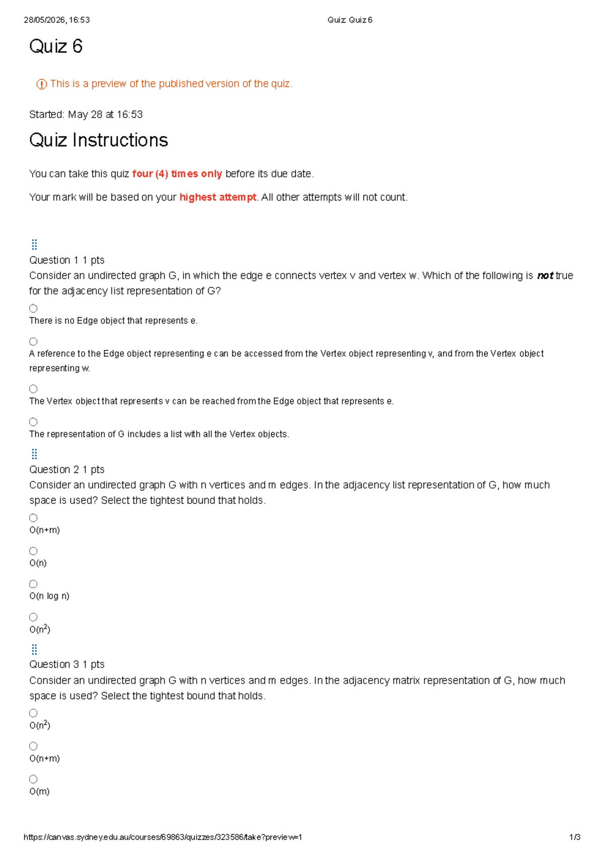 16:53 Quiz 6: Practice Quiz on Graph Theory Concepts - Studocu