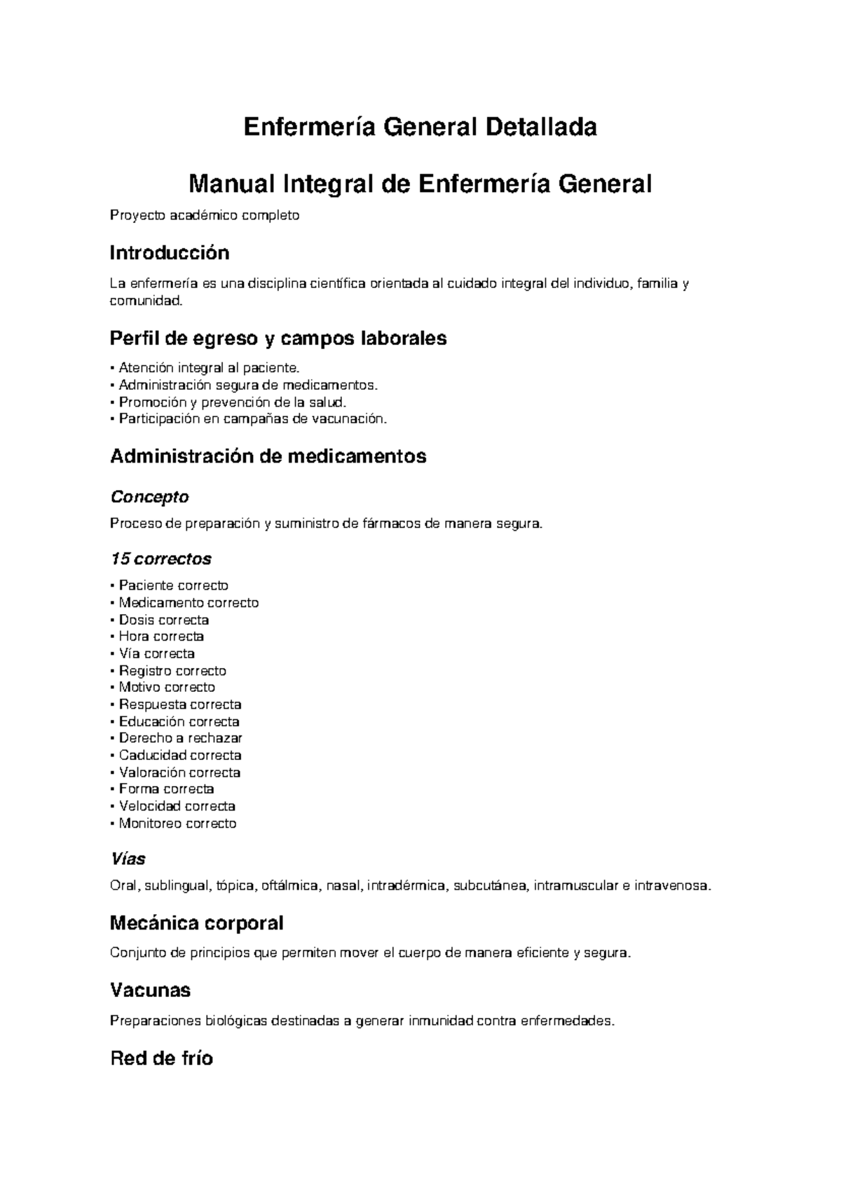 Enfermería General: Manual Integral y Proceso de Cuidado - Studocu