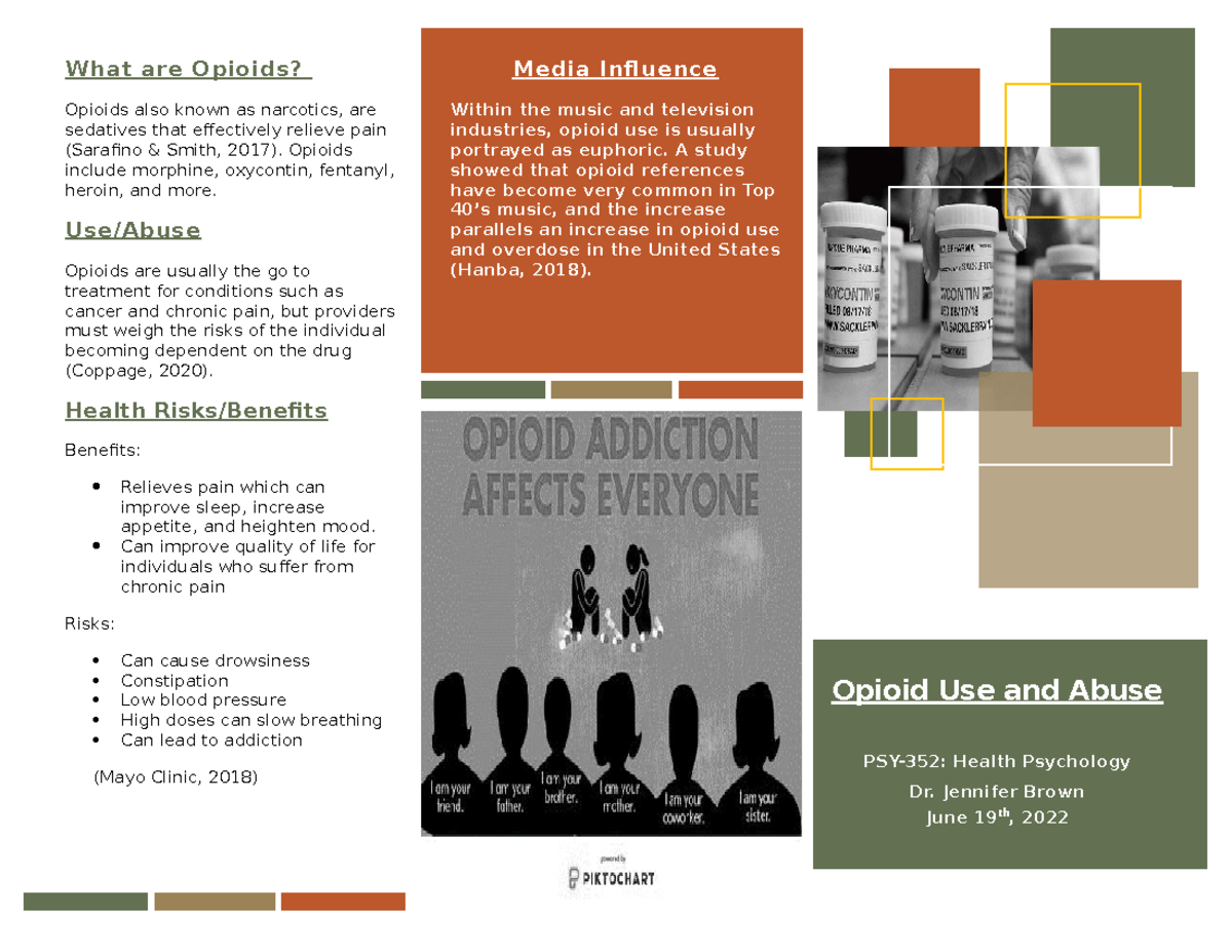 PSY-352 Opioid Use and Abuse: Insights and Treatment Options - Studocu