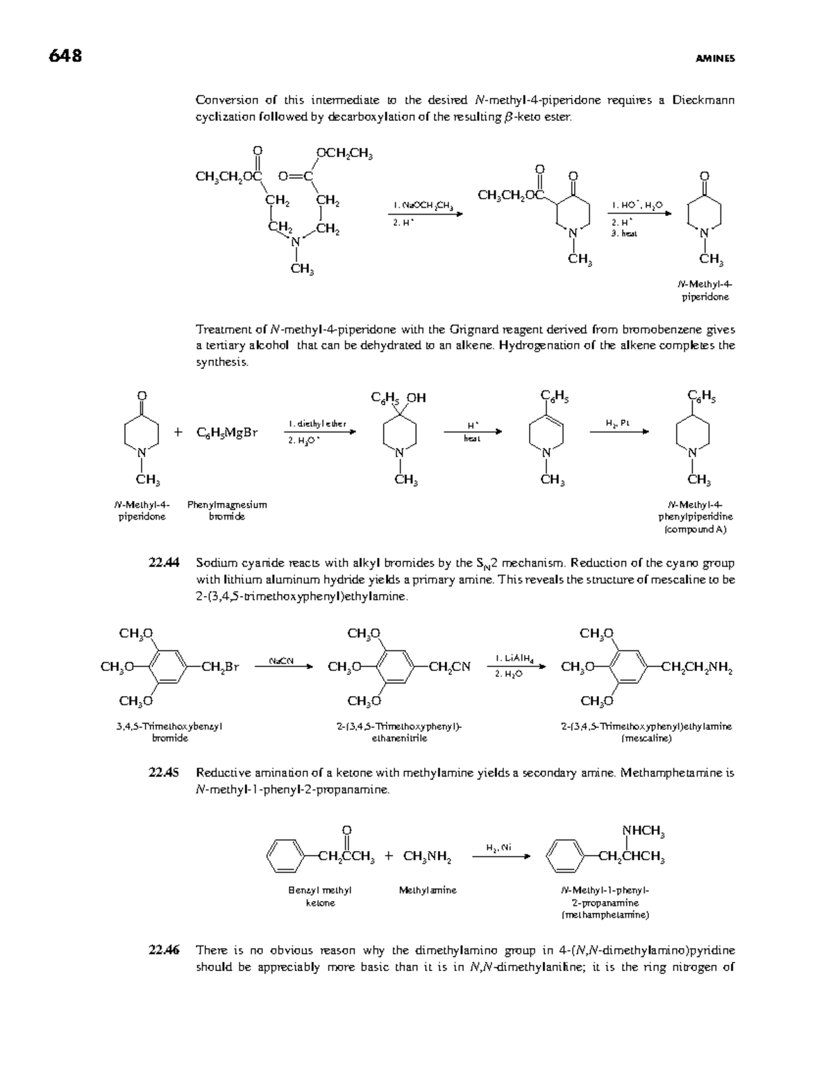 648 AMINES: Dieckmann Cyclization & Synthesis Pathways - Studocu