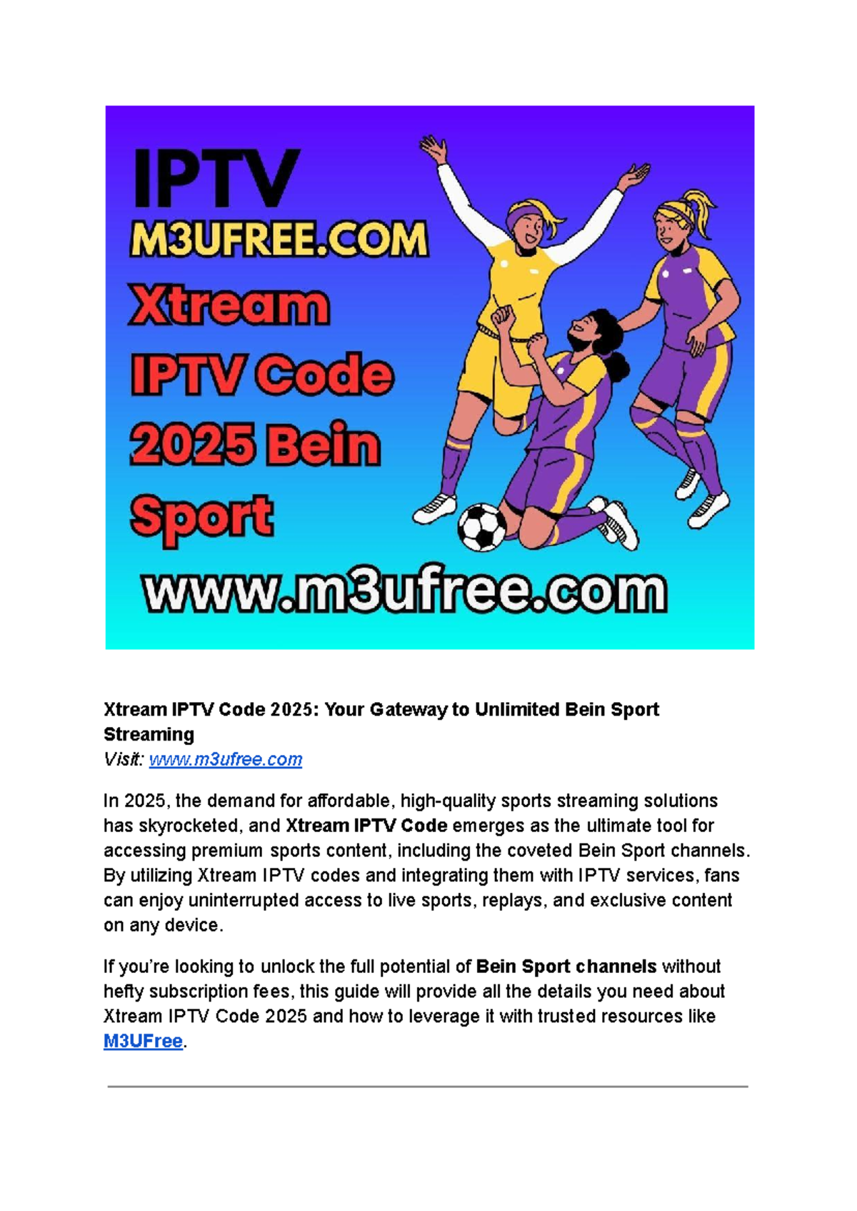 Xtream IPTV Code 2025: Unlocking Bein Sport for Affordable Streaming - Studocu