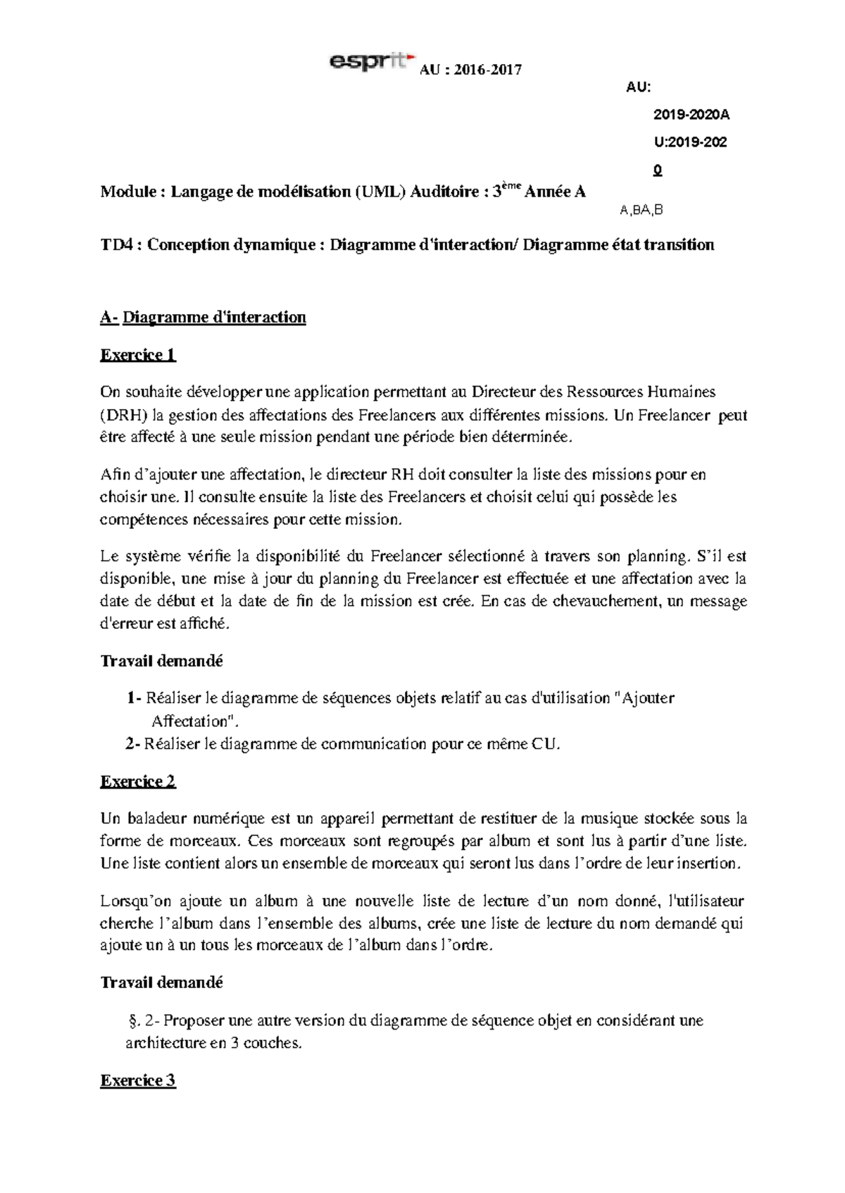 TD4-Conception Dynamique 1617 vnc - AU : 2016- AU: 2019-2020A U:2019- 0 ...
