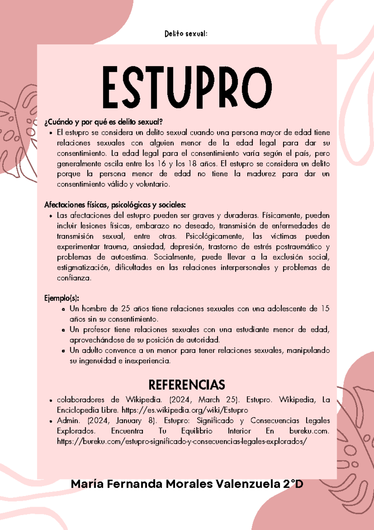 Título: Delito Sexual: Estupro y sus Consecuencias Sociales y ...
