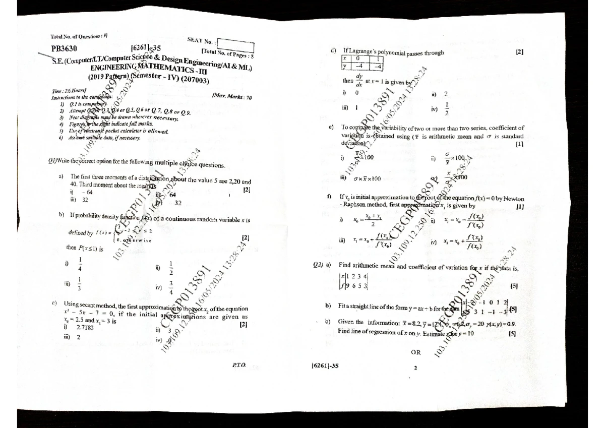 BE IT 2019 Course Syllabus - INDEX Sr. No. Name of the Course Page No ...