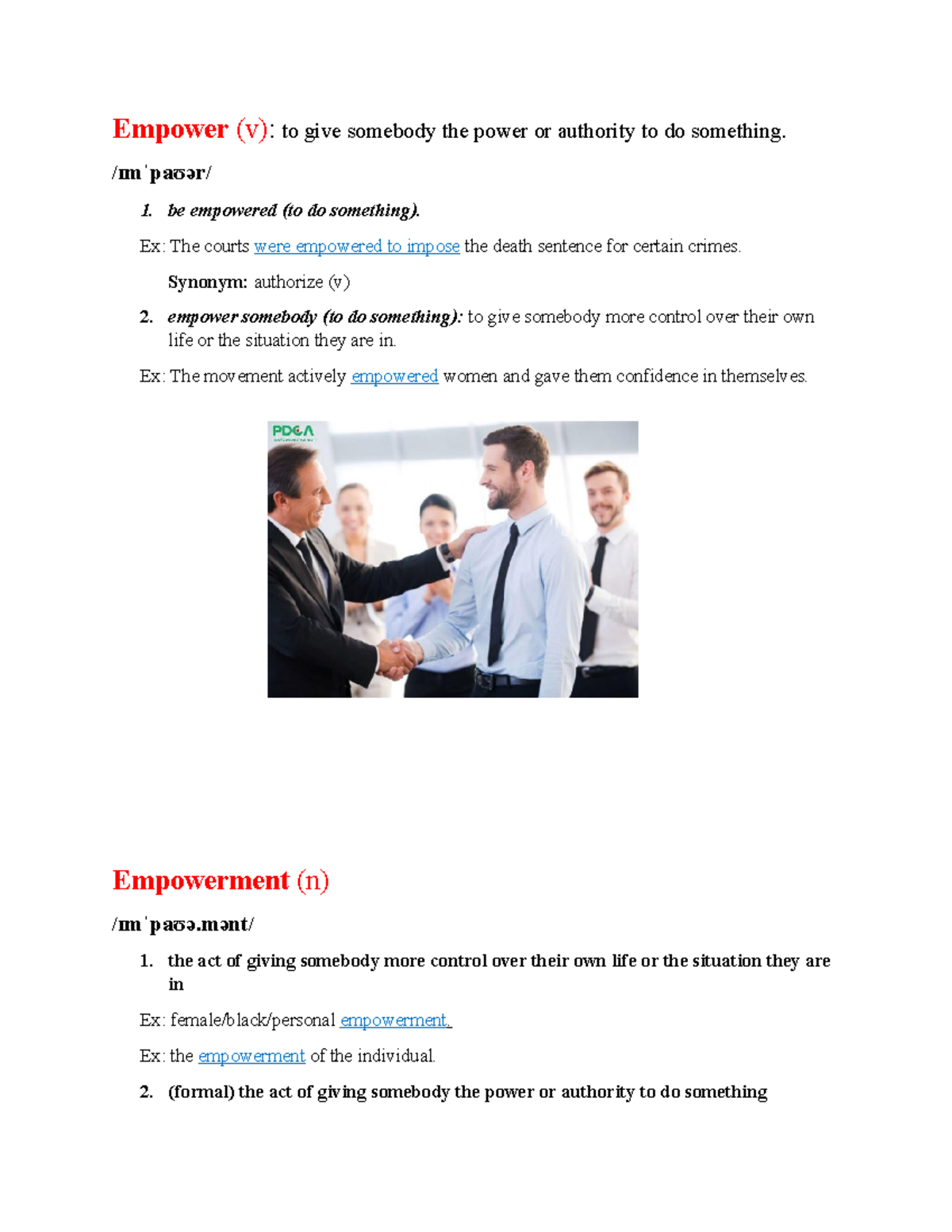 Empowerment and Delegation: Key Concepts in Personal Development - Studocu