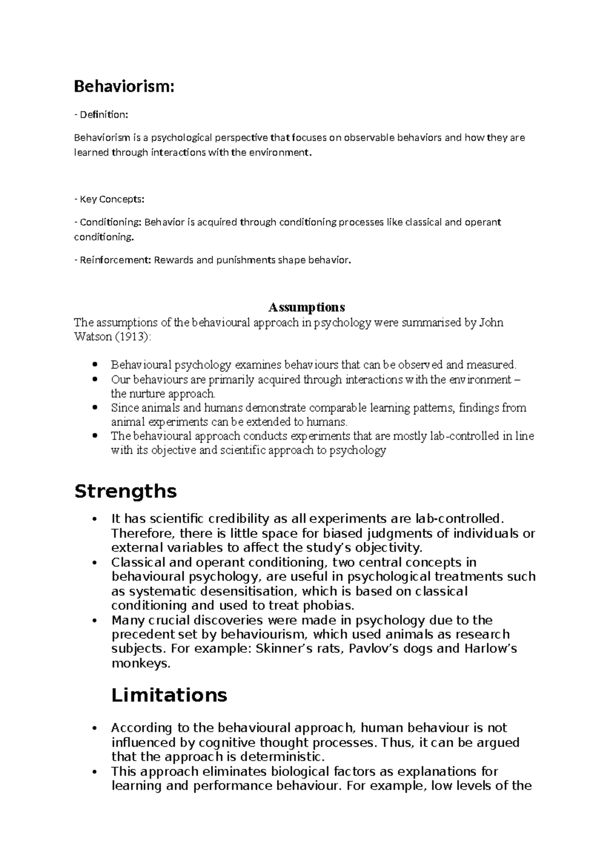 Behaviorism and Cognitive Psychology: Key Concepts and Applications ...