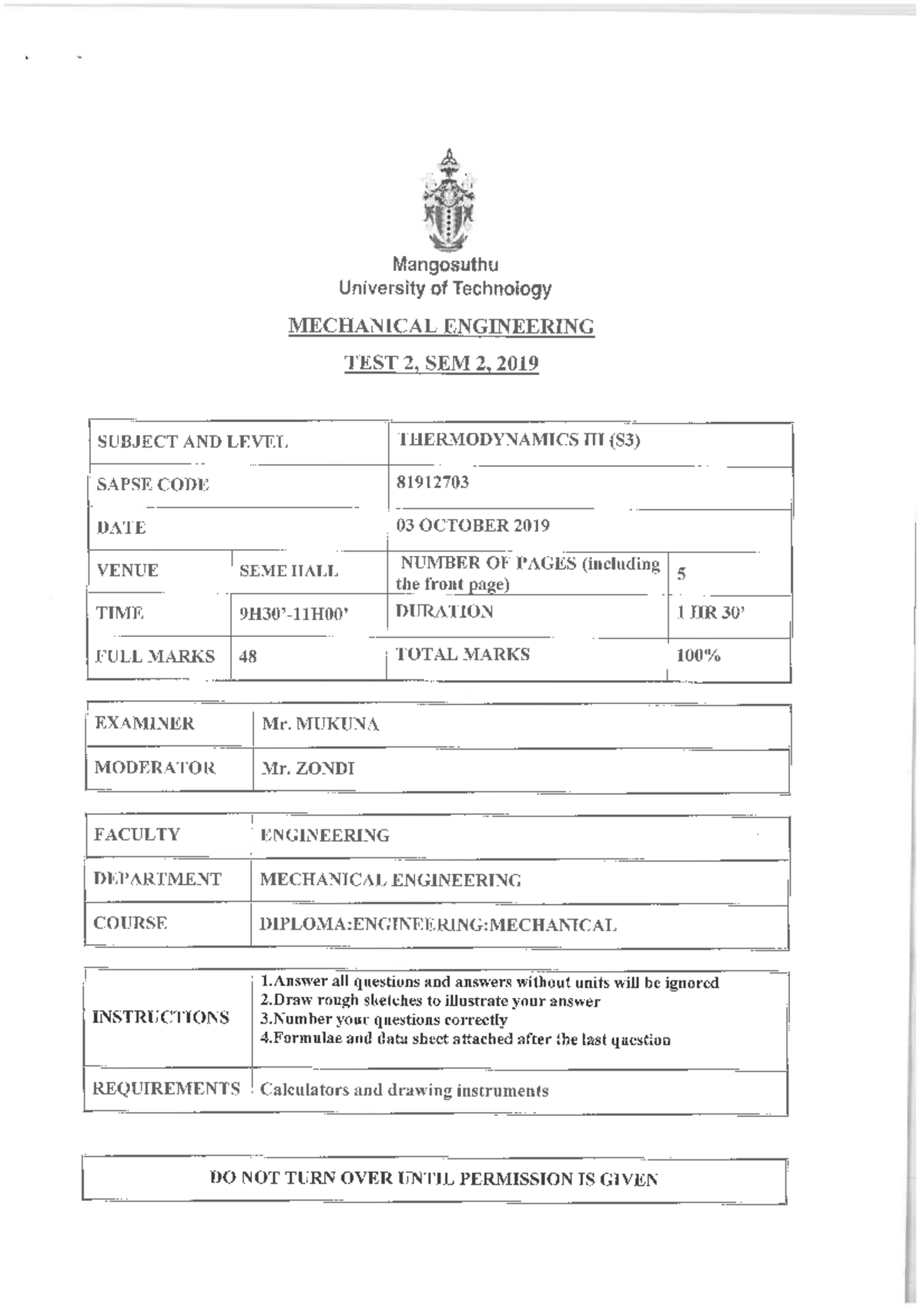 2019 S2 Test 2 - Past Exam Paper Review - Studocu