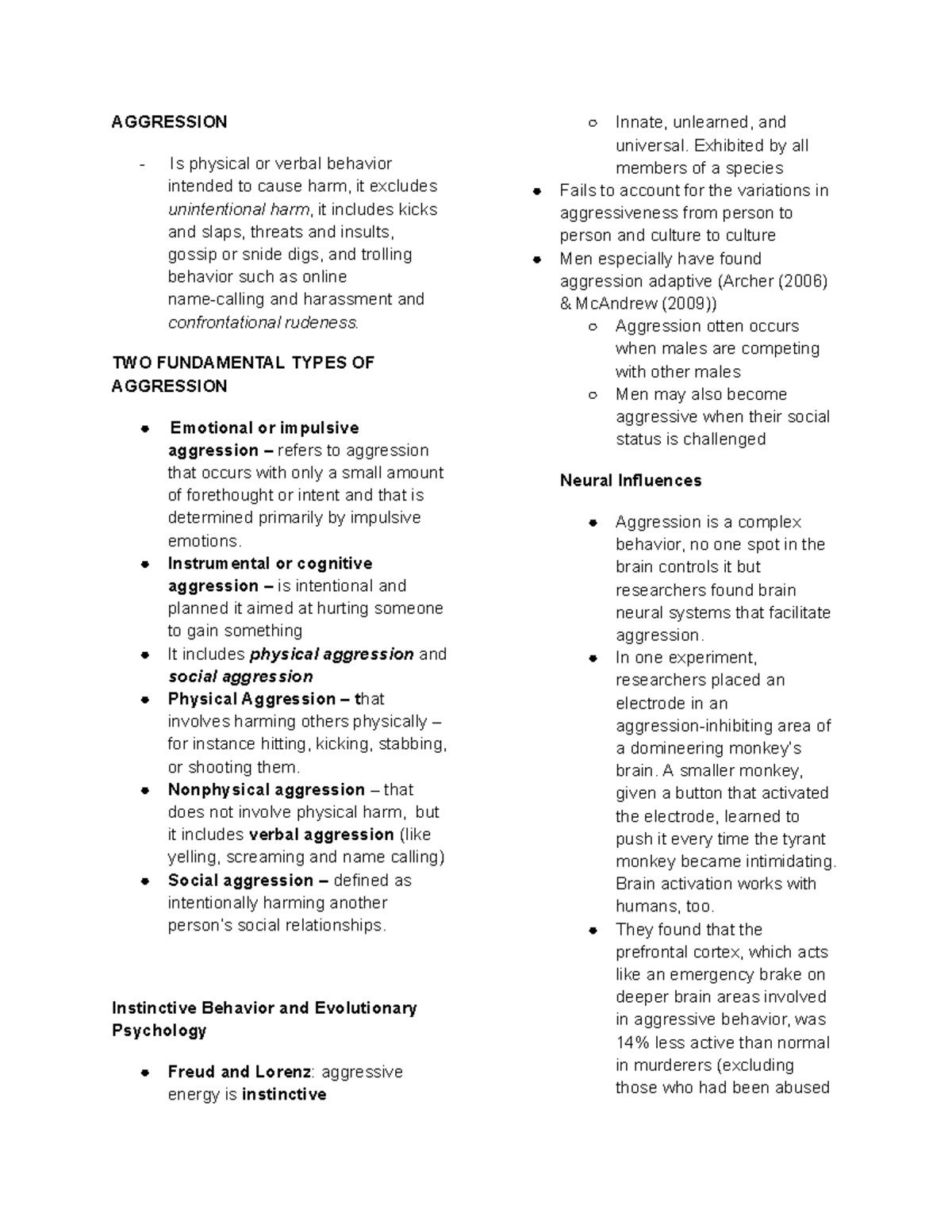 PSY 101: Aggression - Understanding Types, Influences, and Media Impact ...