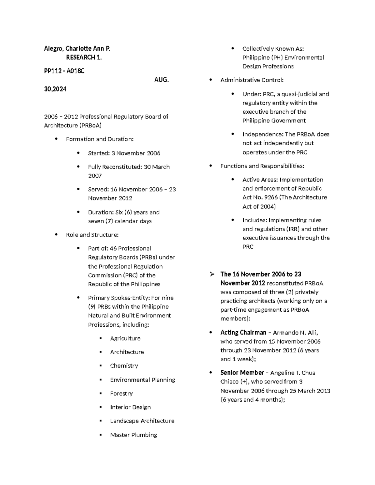 PRBoA History: Past & Current Leadership Insights (PP112 - A018C) - Studocu
