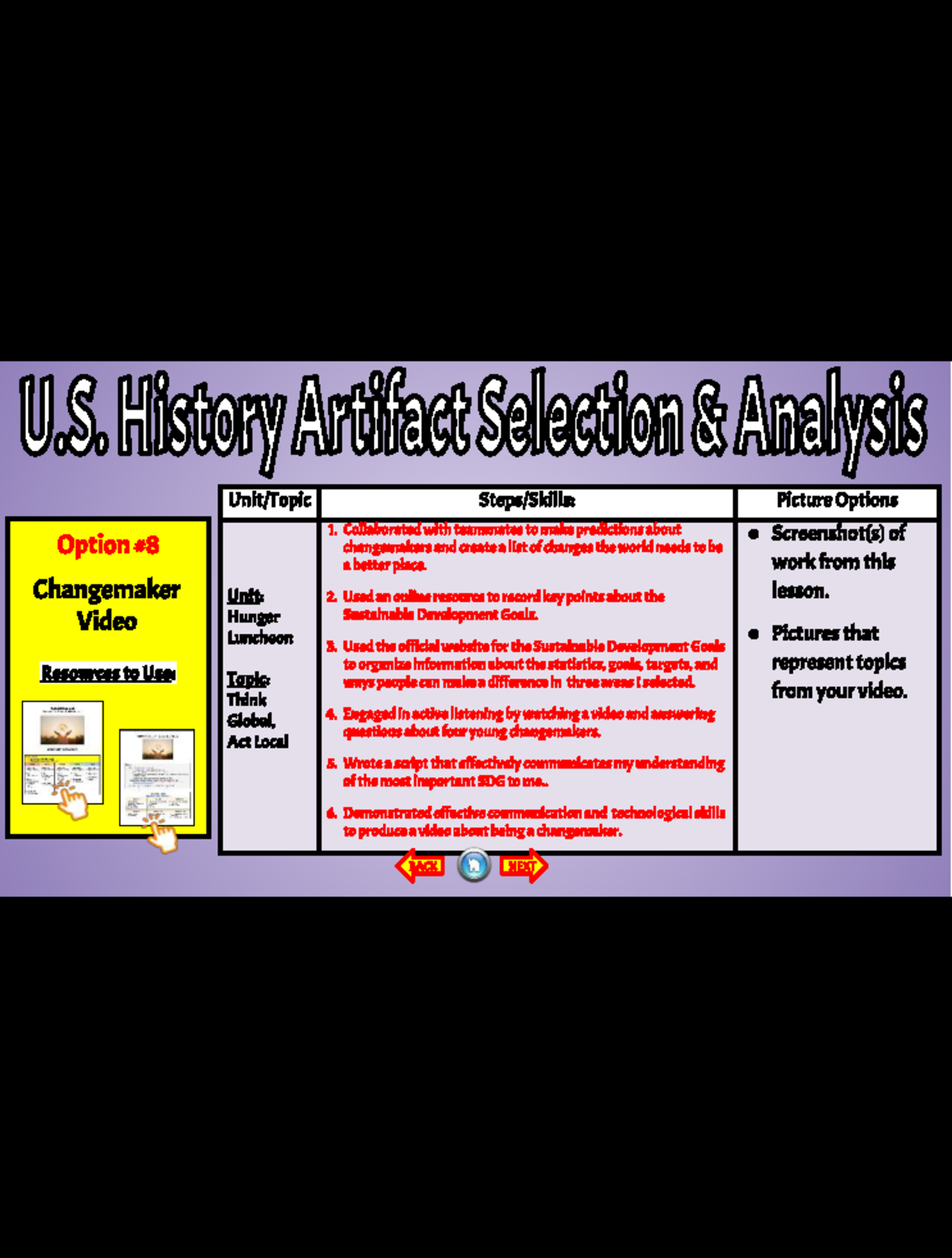 Portfolio Night Resource 8-2025 - Google Slides - U. History Artifact ...