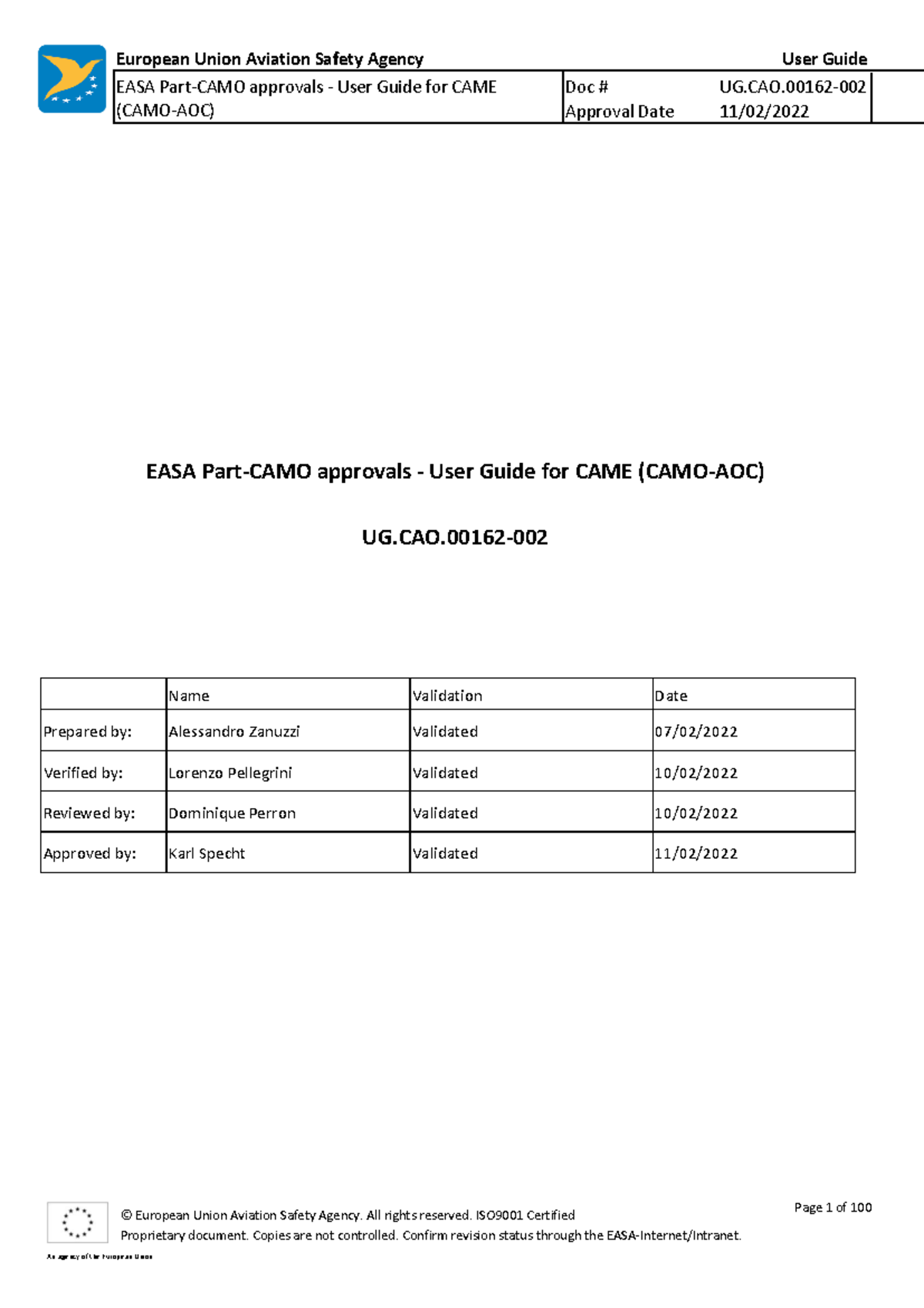 EASA Part-CAMO Approvals: Comprehensive User Guide for CAME (CAMO-AOC ...