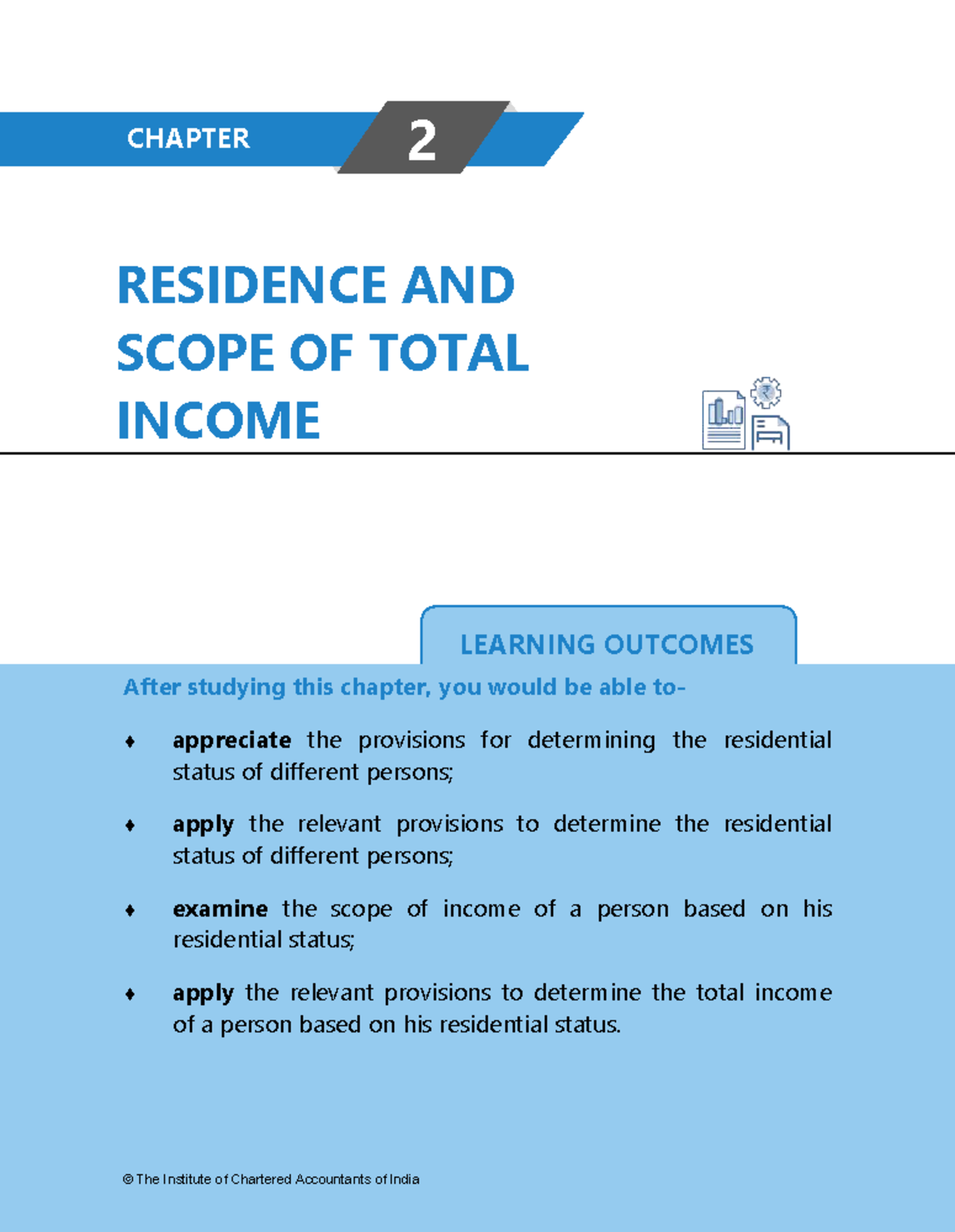 Income Tax Law: Chapter 2 - Residence & Scope of Total Income - Studocu