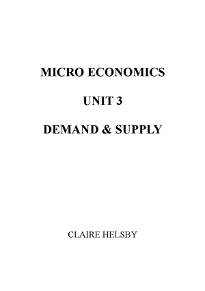 Economics Unit-1 - For first year students - UNIT 1 INTRODUCTION TO ...