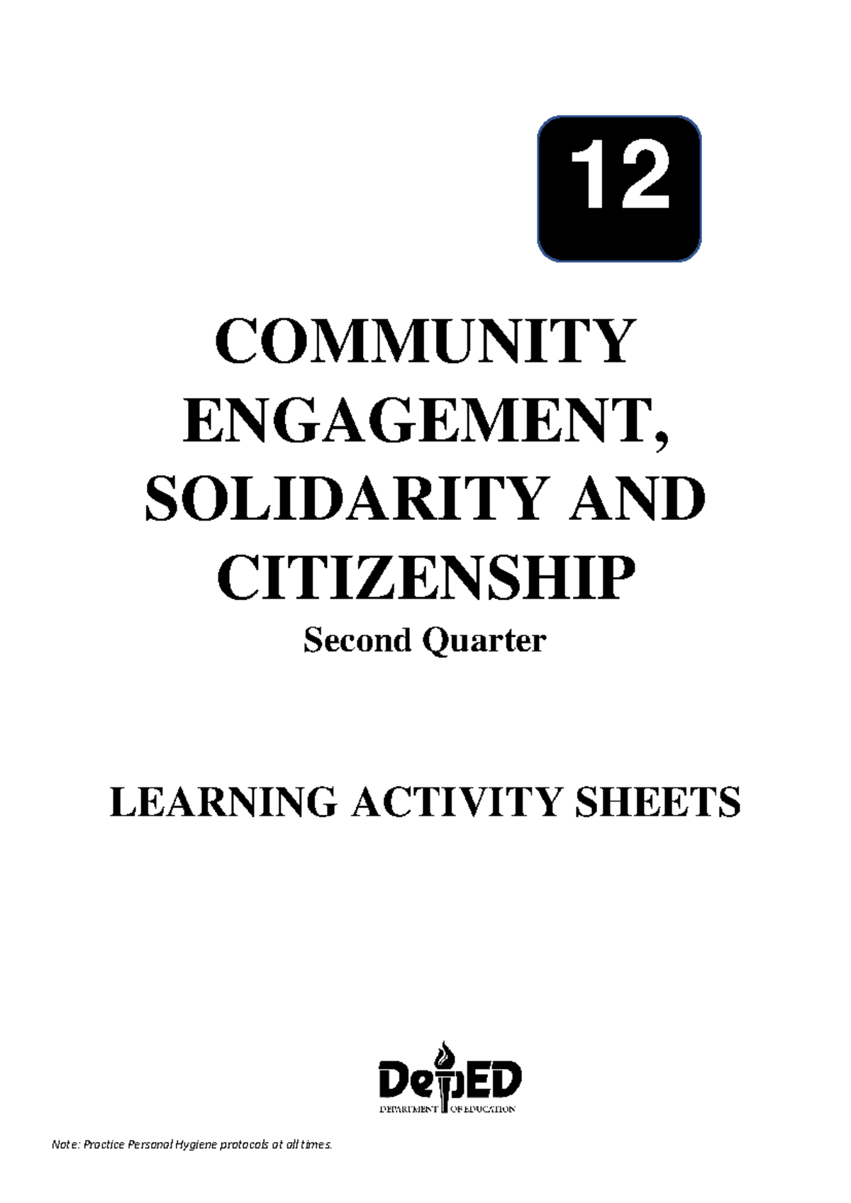 Community Engagement, Solidarity & Citizenship Q2 Learning Activity ...