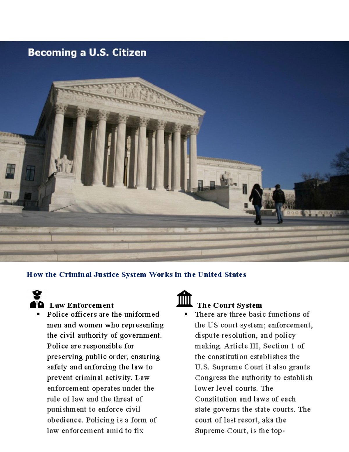 CJ 101 - Week 7 Project: Understanding the Criminal Justice System ...