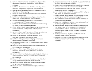 Elective - Cloud Computing - 1 a. Why is cloud computing considered an evolution rather than as ...