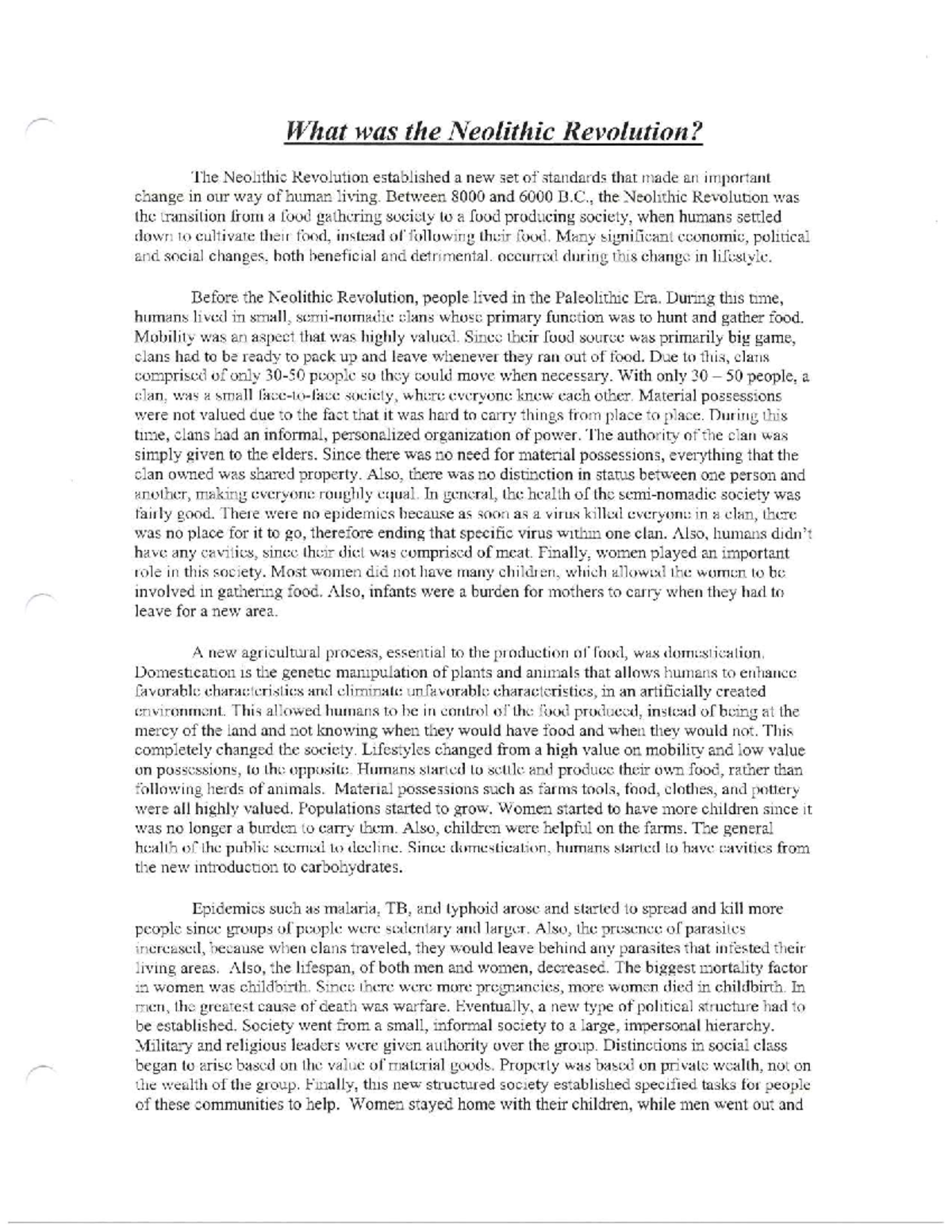 Final Exam Study Guide for ACCT 101: Neolithic Revolution Insights ...