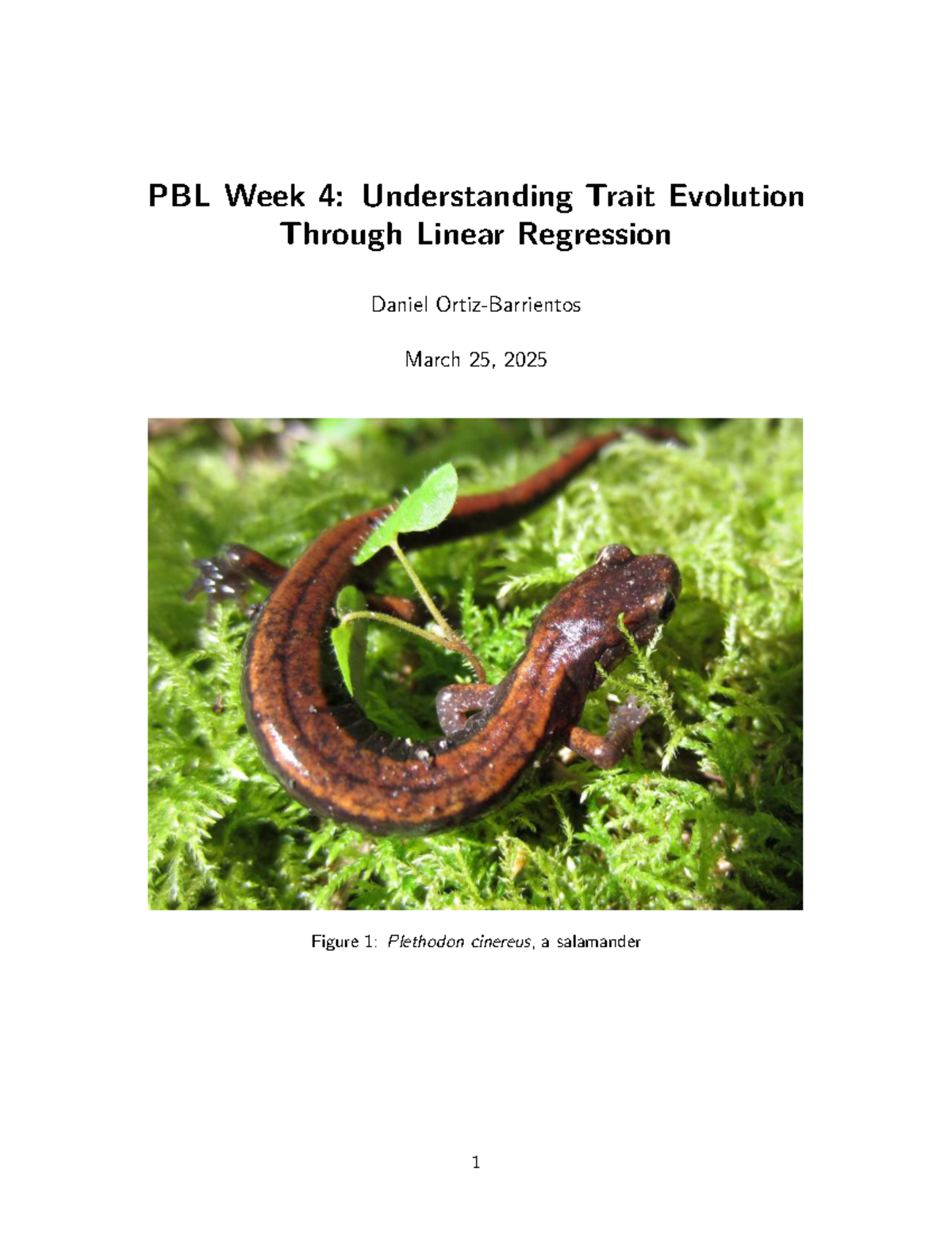PBL 2024 Week 4: Exploring Trait Evolution via Linear Regression - Studocu