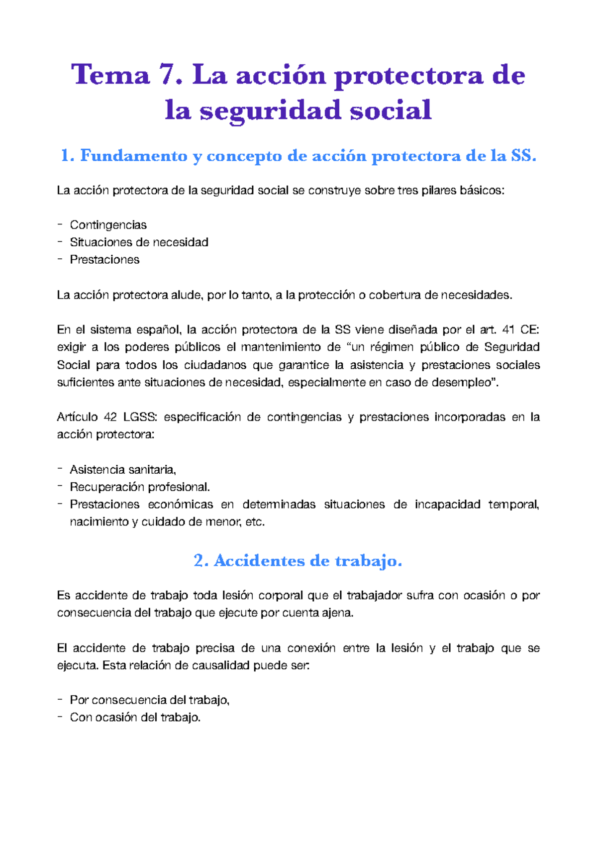 Tema 7: Fundamentos de la Acción Protectora de la Seguridad Social ...