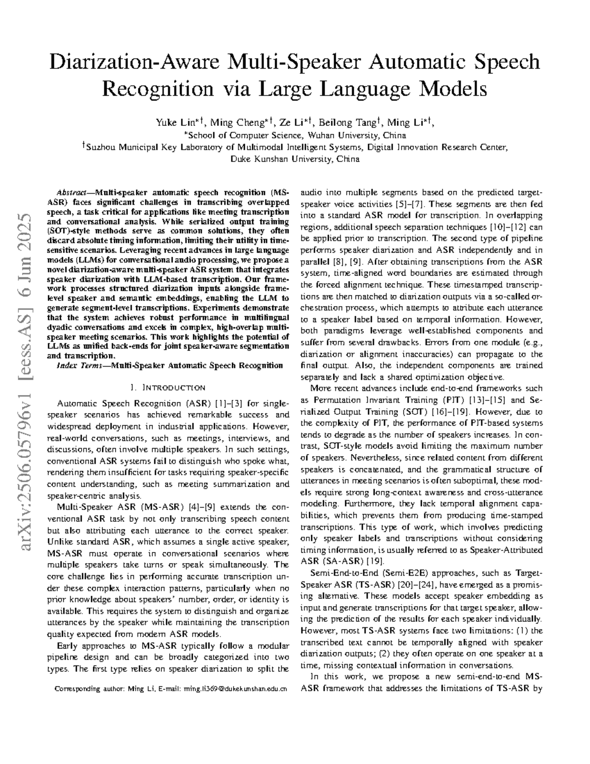 MSASR: Enhancing Automatic Speech Recognition with LLMs - Studocu