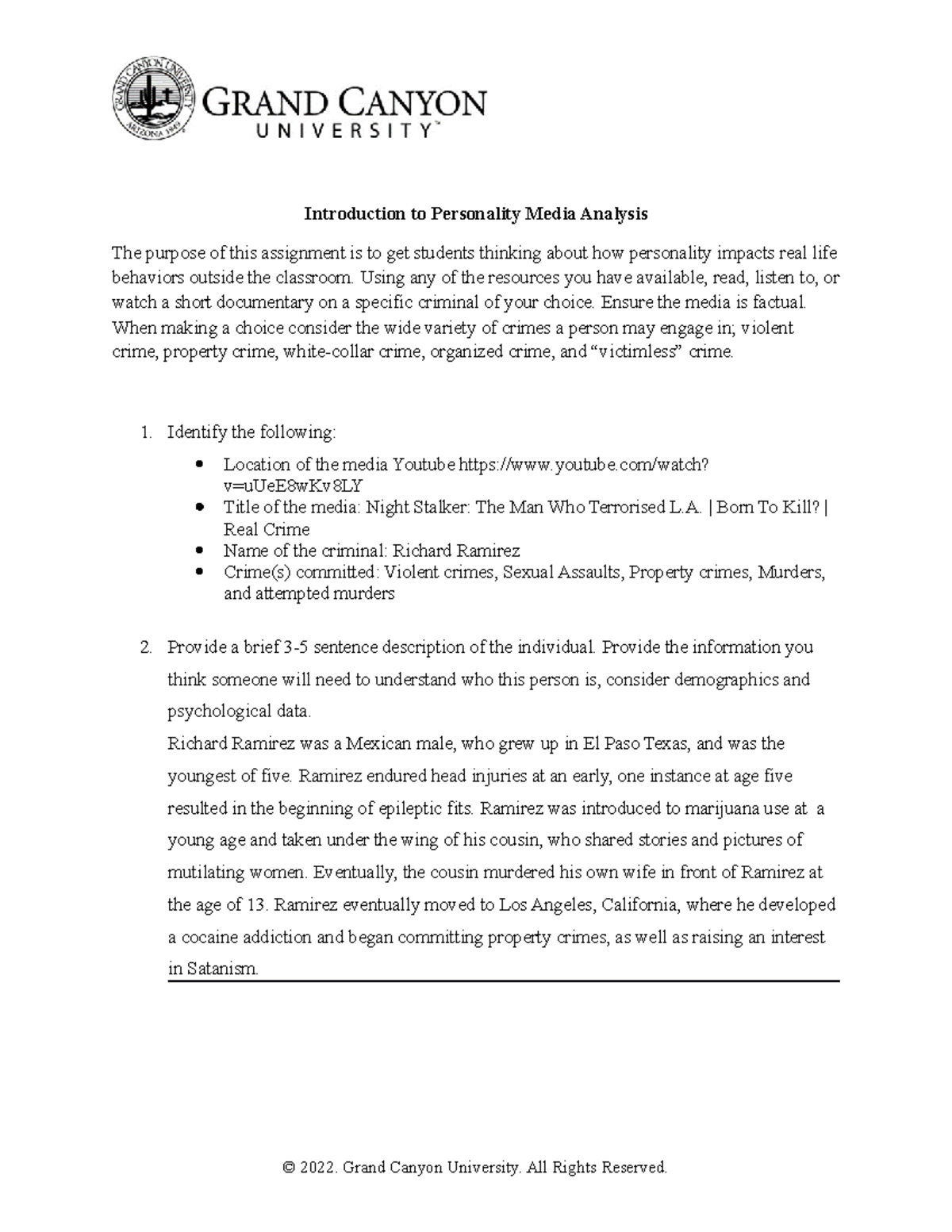 Media analysis - Using an infamous serial killer to show how someone ...