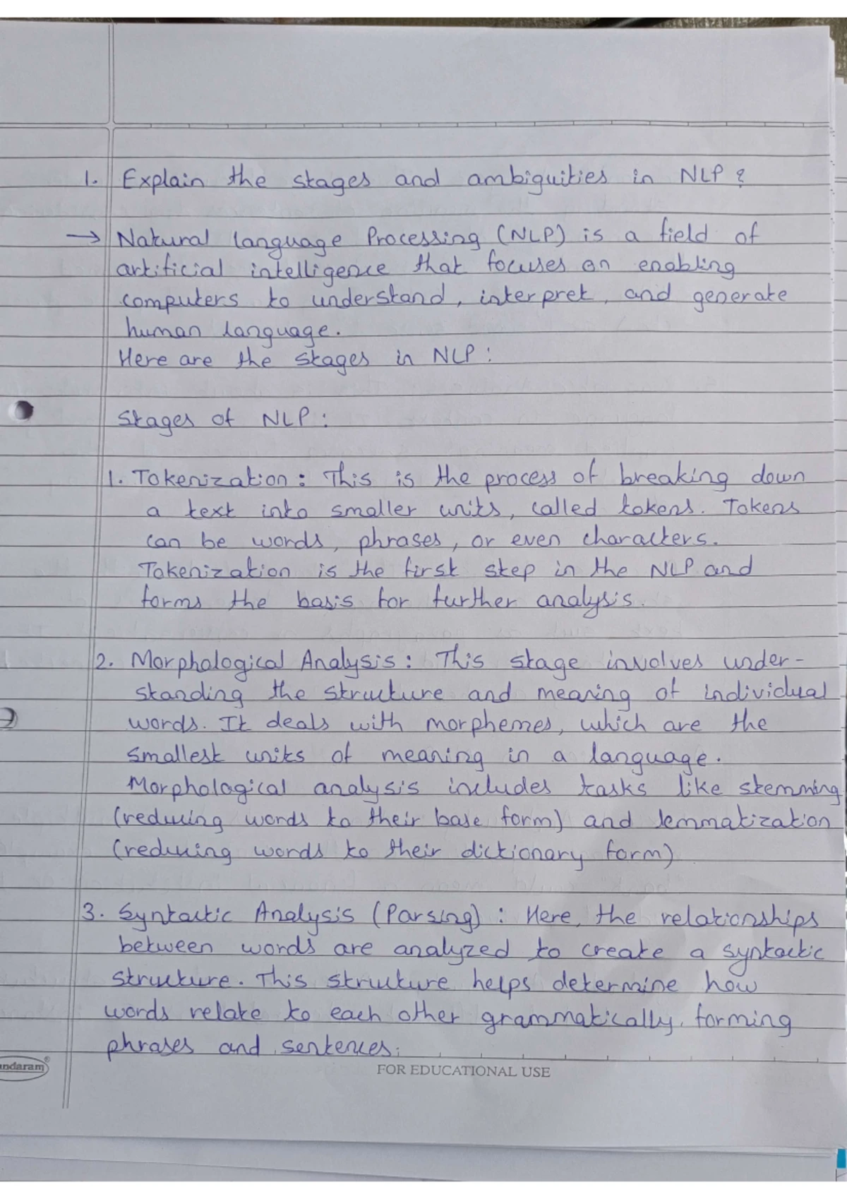 WSD Techniques: Yarowsky & Lesk Algorithms Explained - Studocu