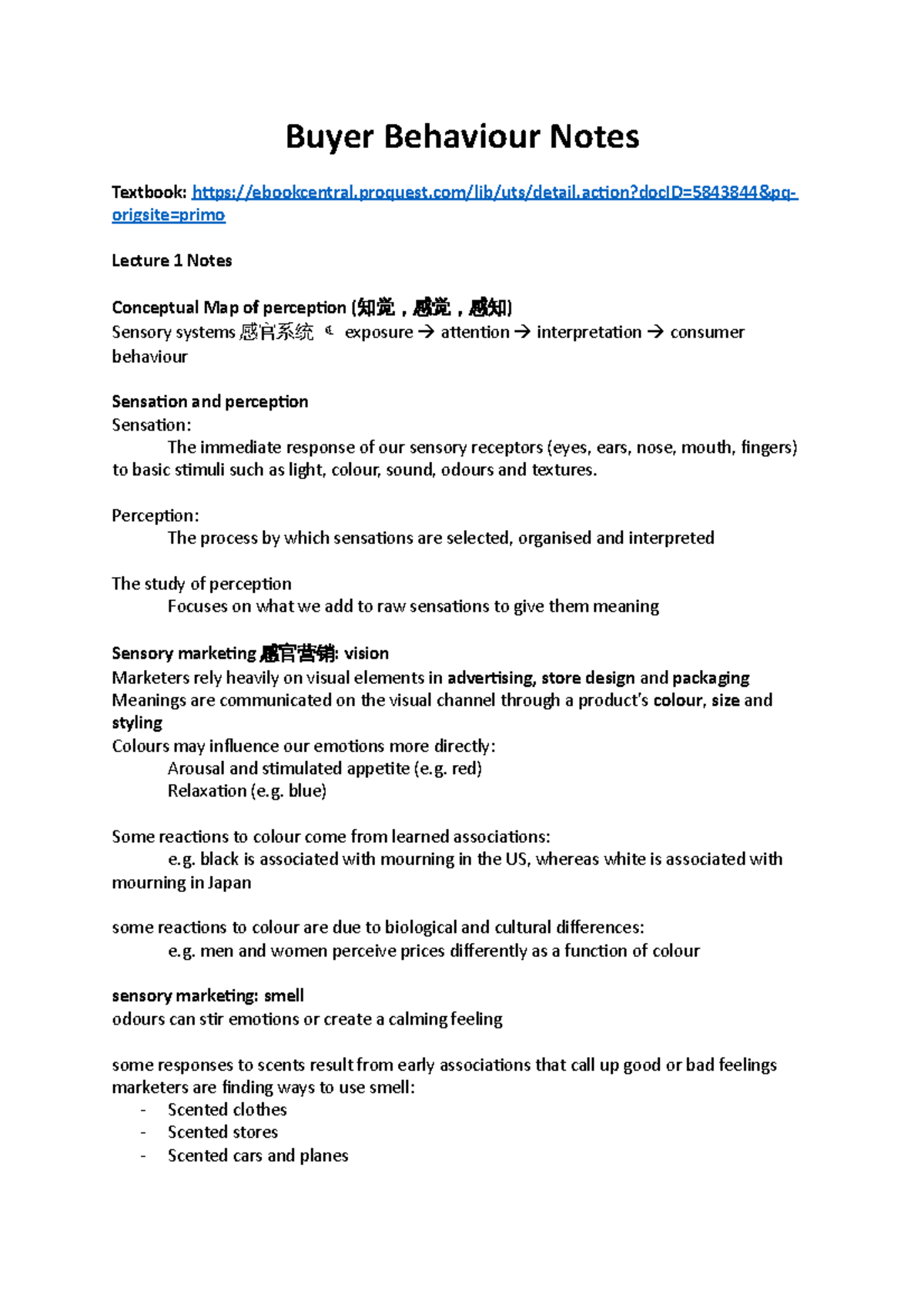 Buyer Behaviour Notes - Buyer Behaviour Notes Textbook: - Studocu