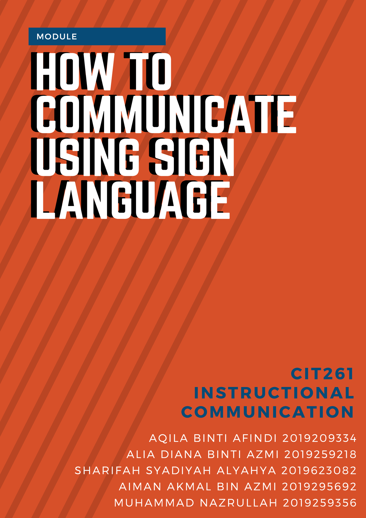 CIT Training Module: Effective Communication Using Sign Language - Studocu