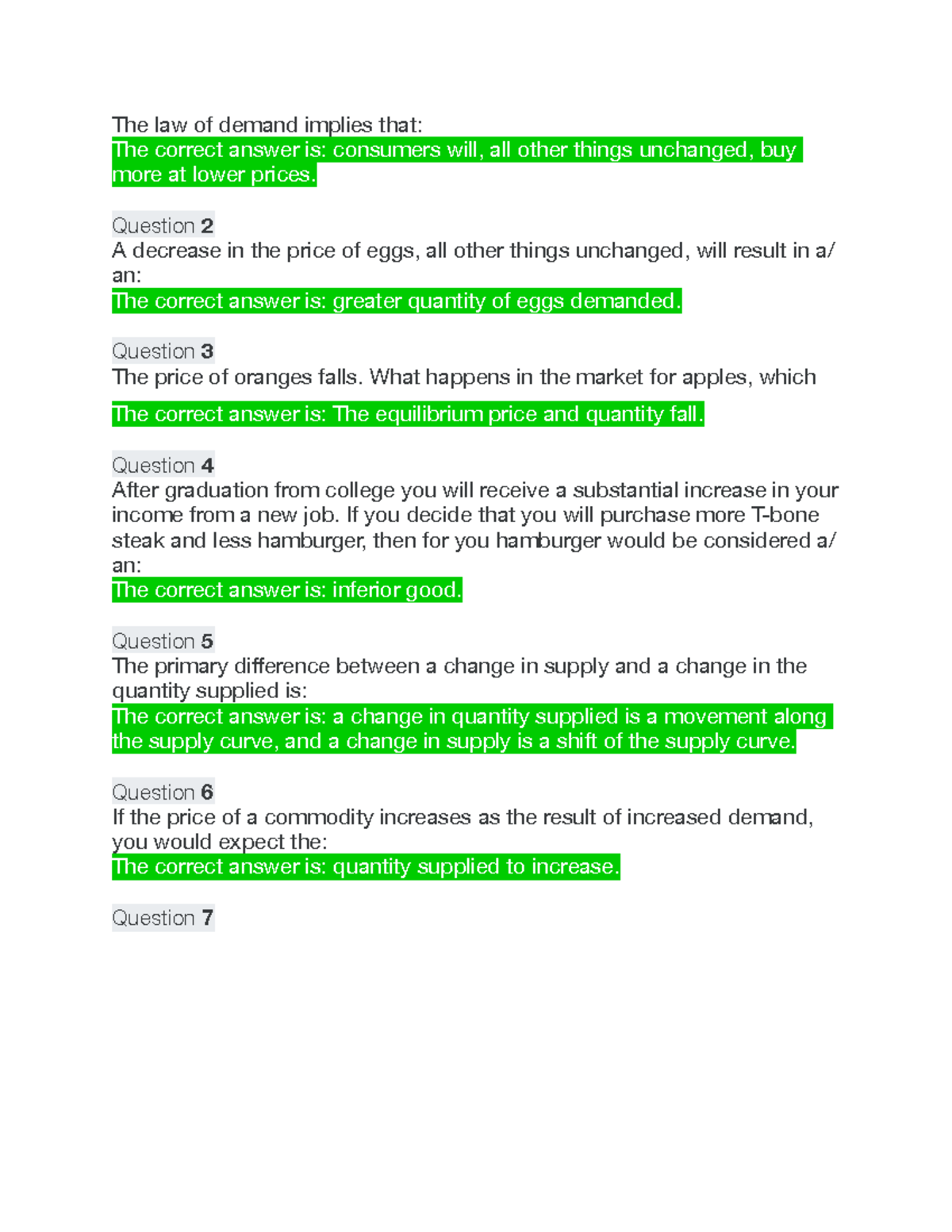 Econ Wk2 Quiz - Demand and Supply Concepts Overview - Studocu
